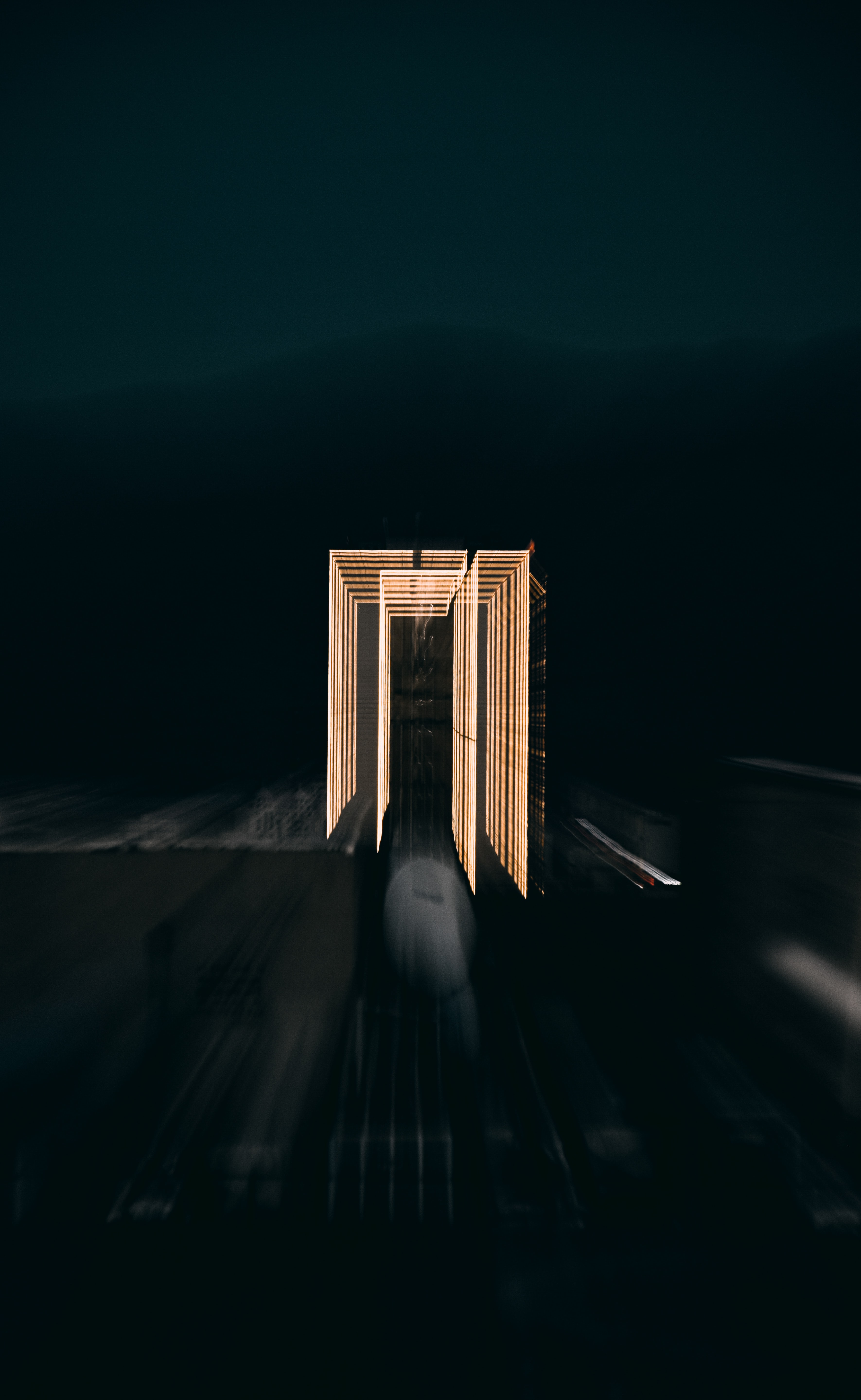 Download wallpaper 3542x5763 frame, light, long exposure, freezelight, dark hd background