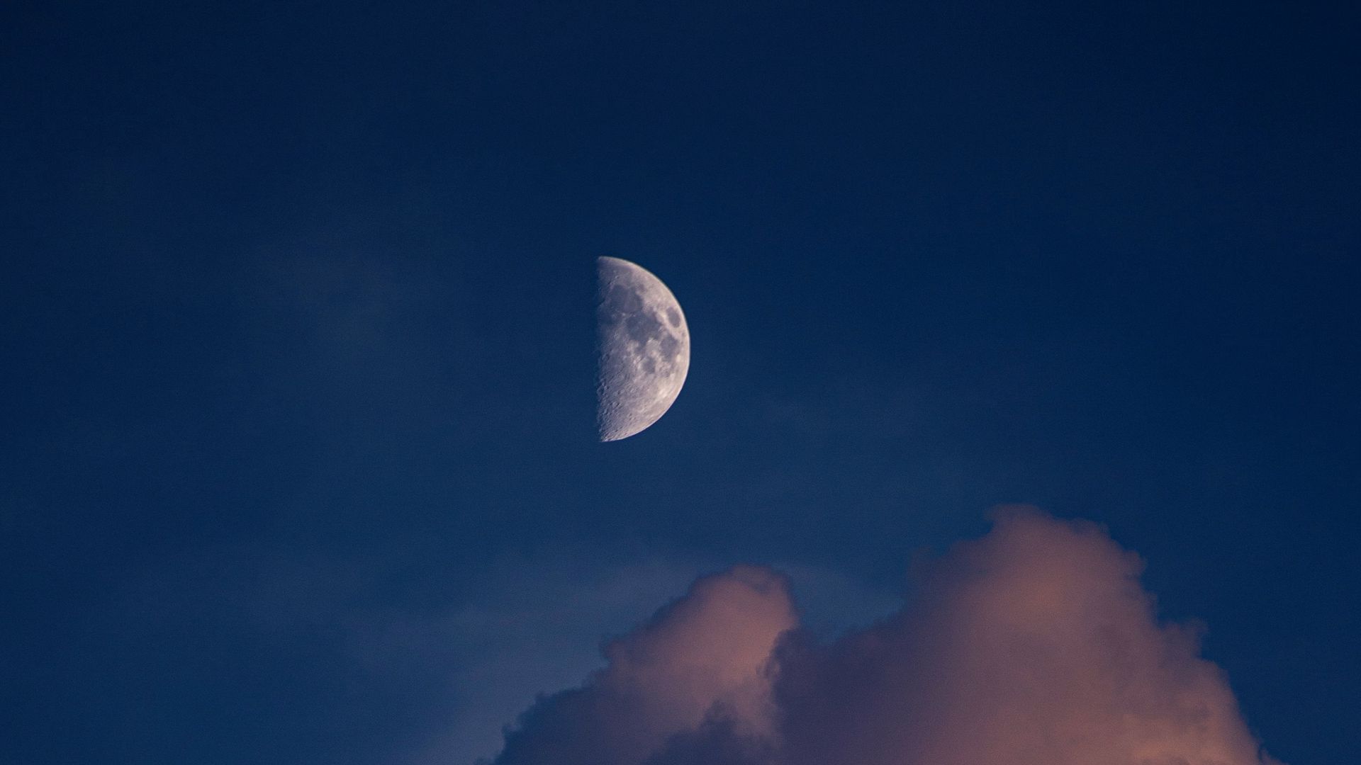 Download wallpaper 1920x1080 full moon, moon, clouds, sunset, sky full ...