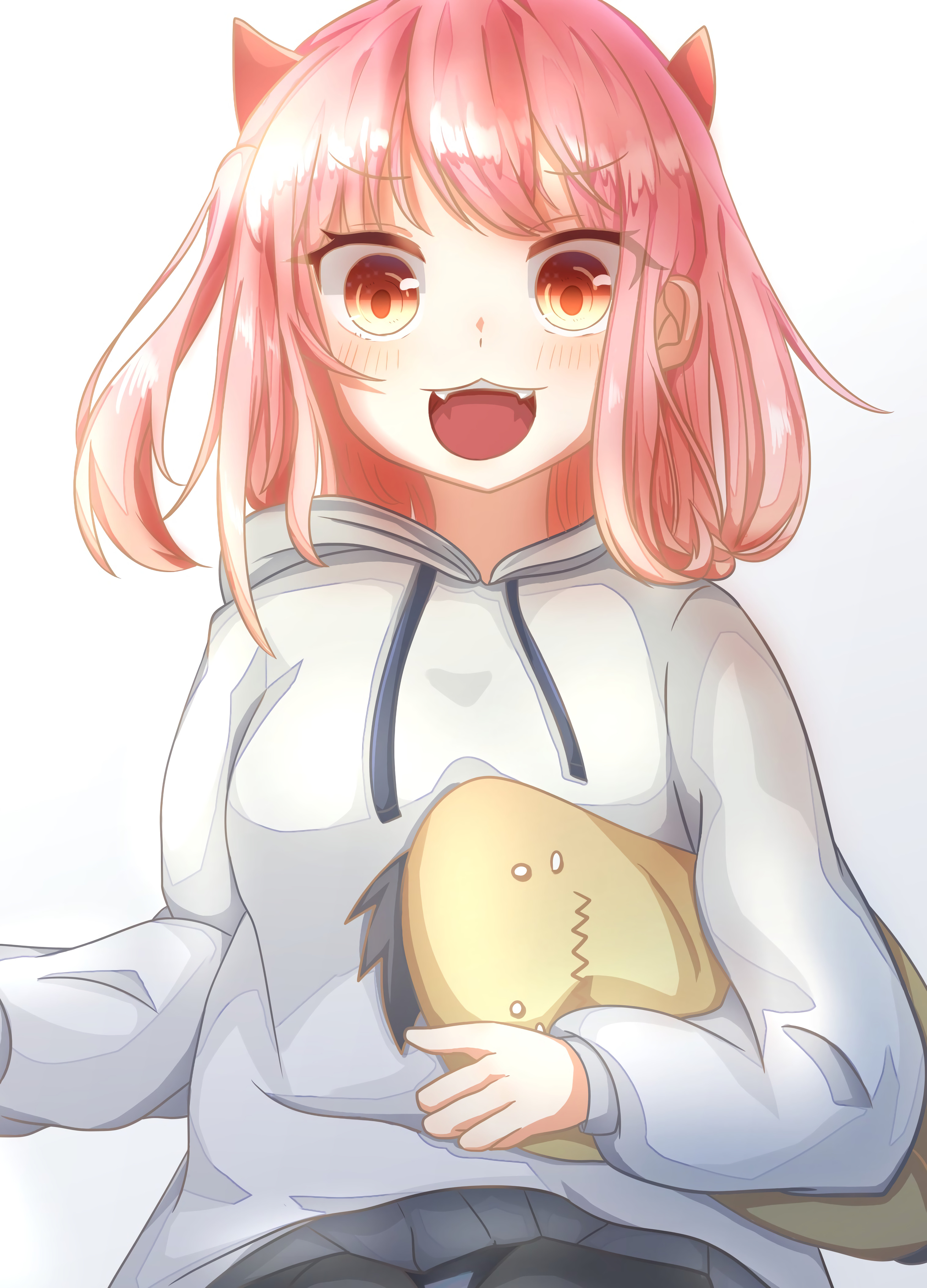 Download wallpaper 3032x4214 girl, neko, smile, anime hd background