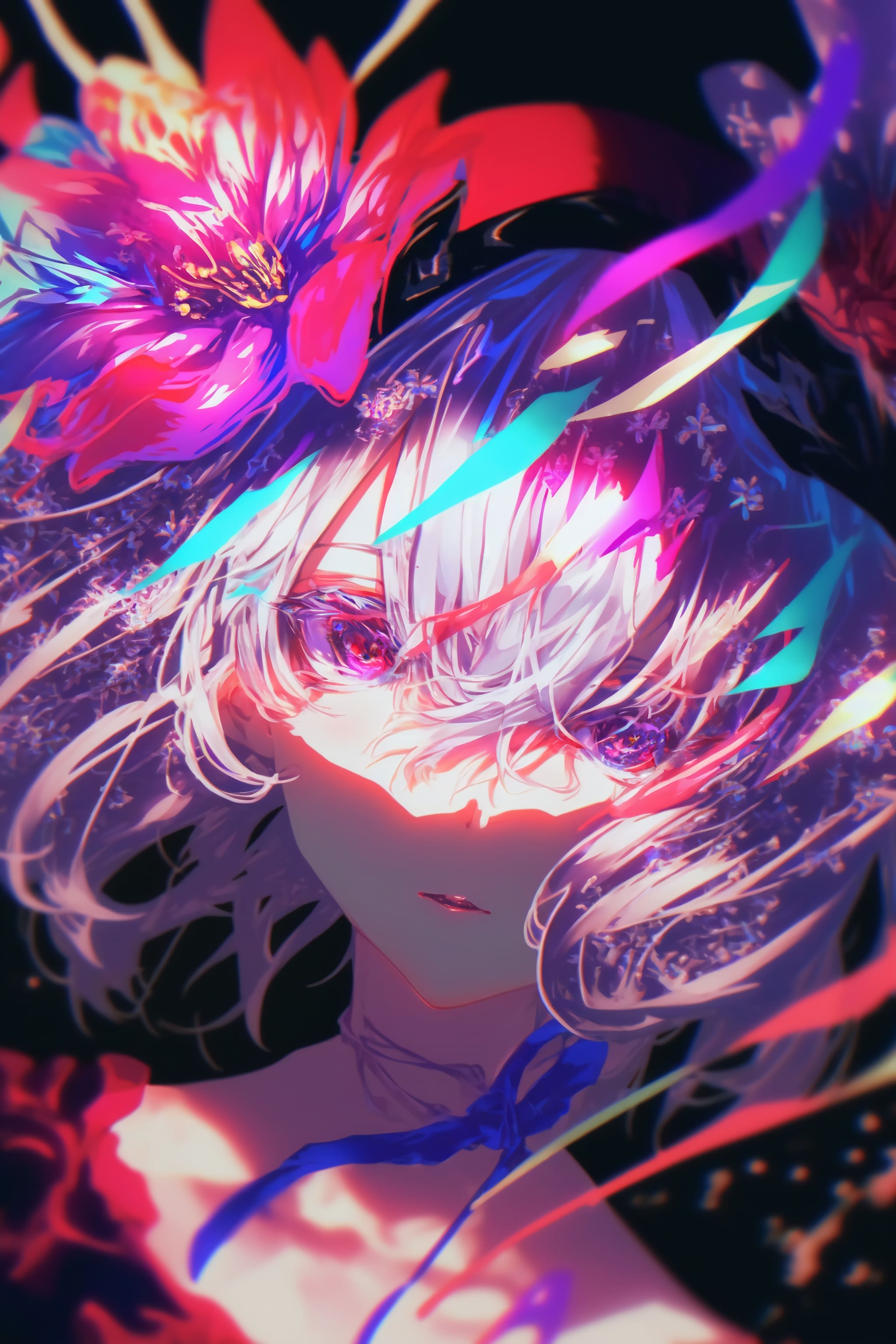 Download wallpaper 2048x3072 girl, portrait, anime, light, art hd ...