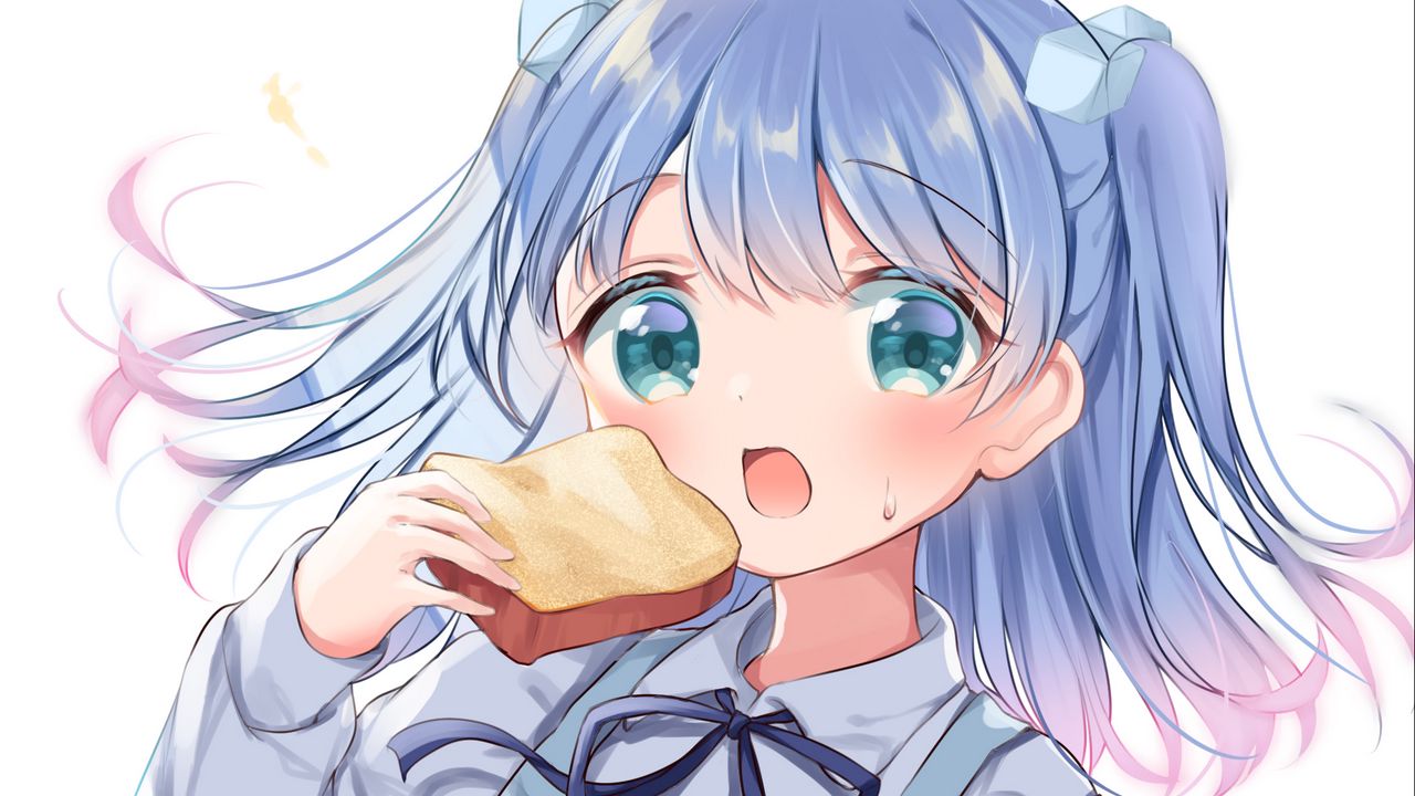 Wallpaper girl, toast, anime hd, picture, image