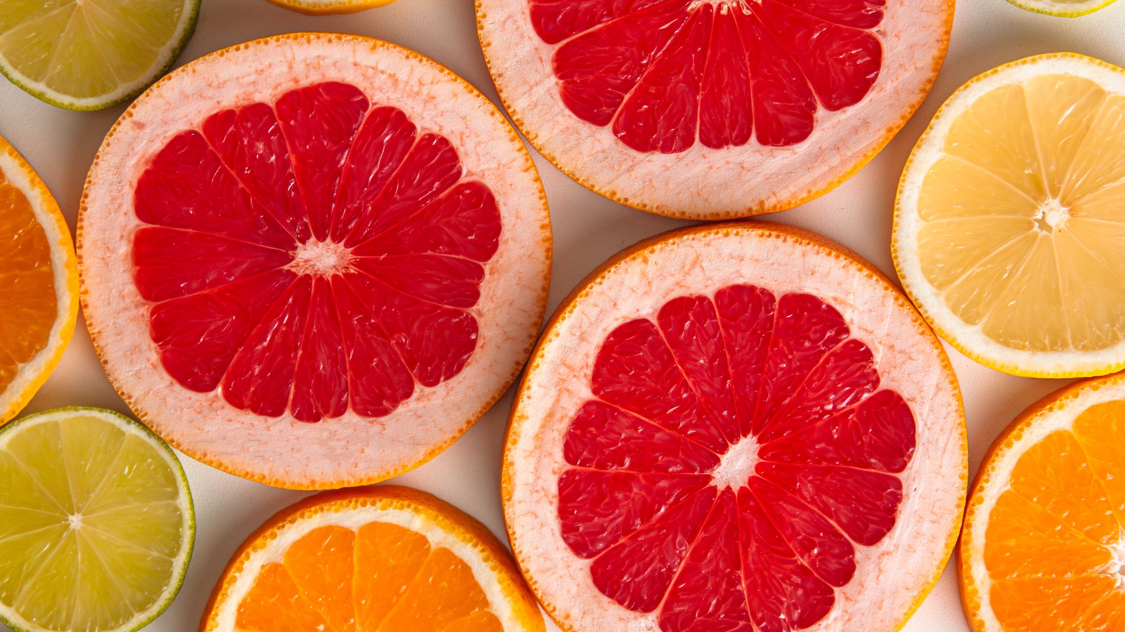 Download wallpaper 3840x2160 grapefruit, orange, lemon, citrus, fruits ...