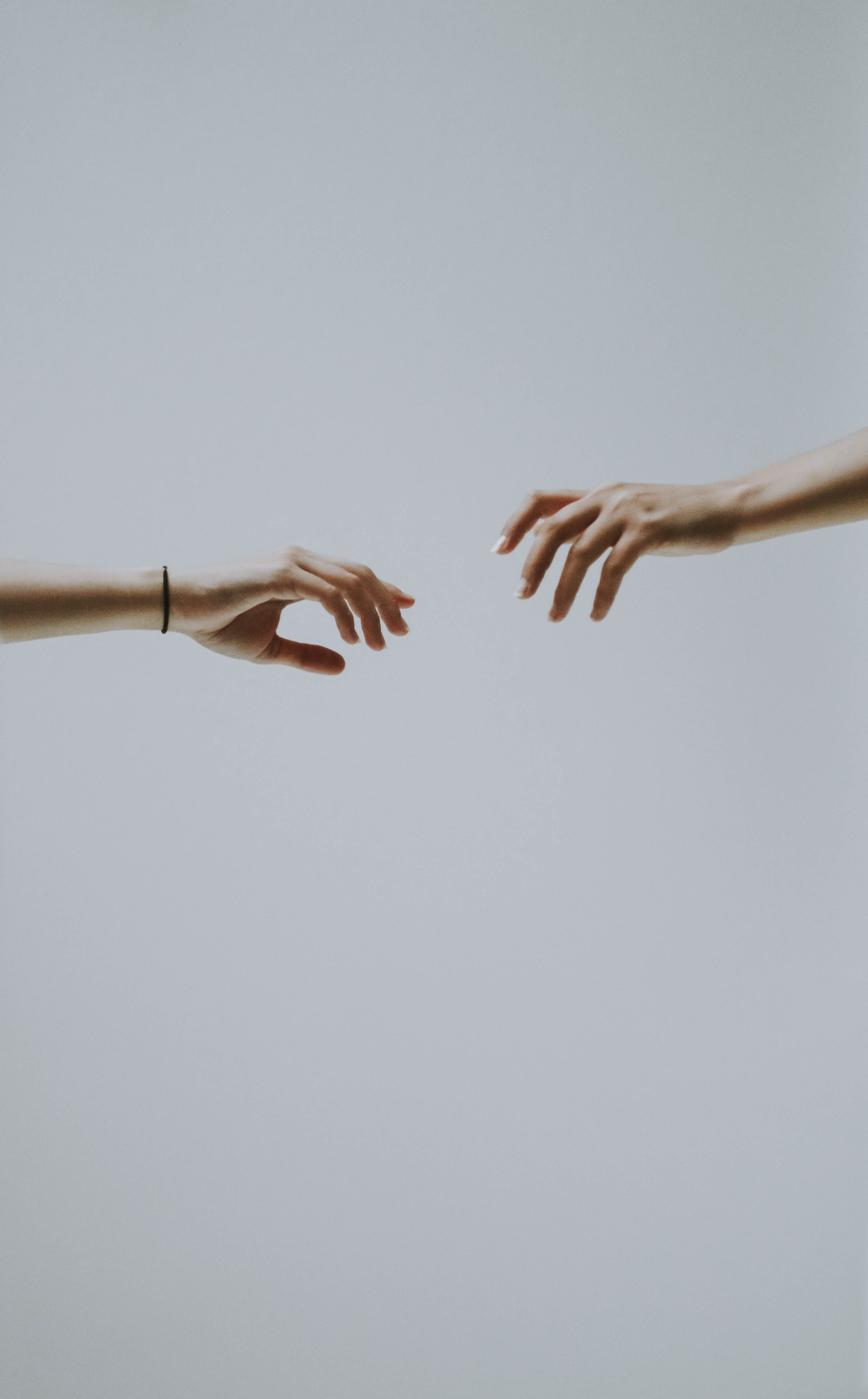 Download wallpaper 3248x5235 hands, fingers, touch, minimalism hd ...