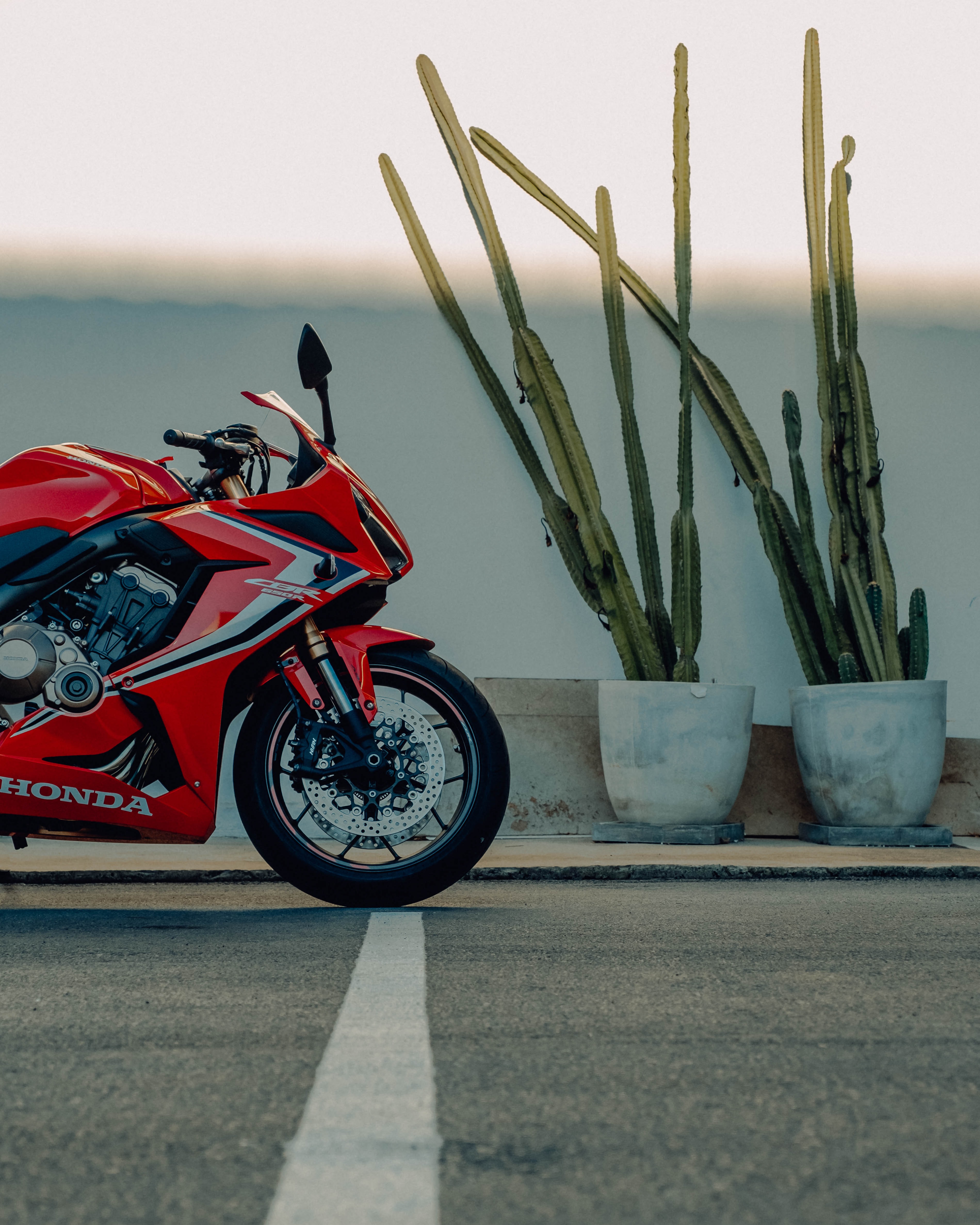 Download wallpaper 3799x4749 honda, motorcycle, bike, side view, red hd ...
