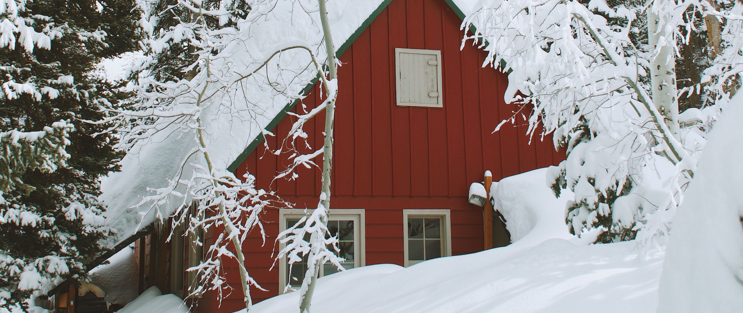 Download wallpaper 2560x1080 house, snow, slope, winter dual wide 1080p ...