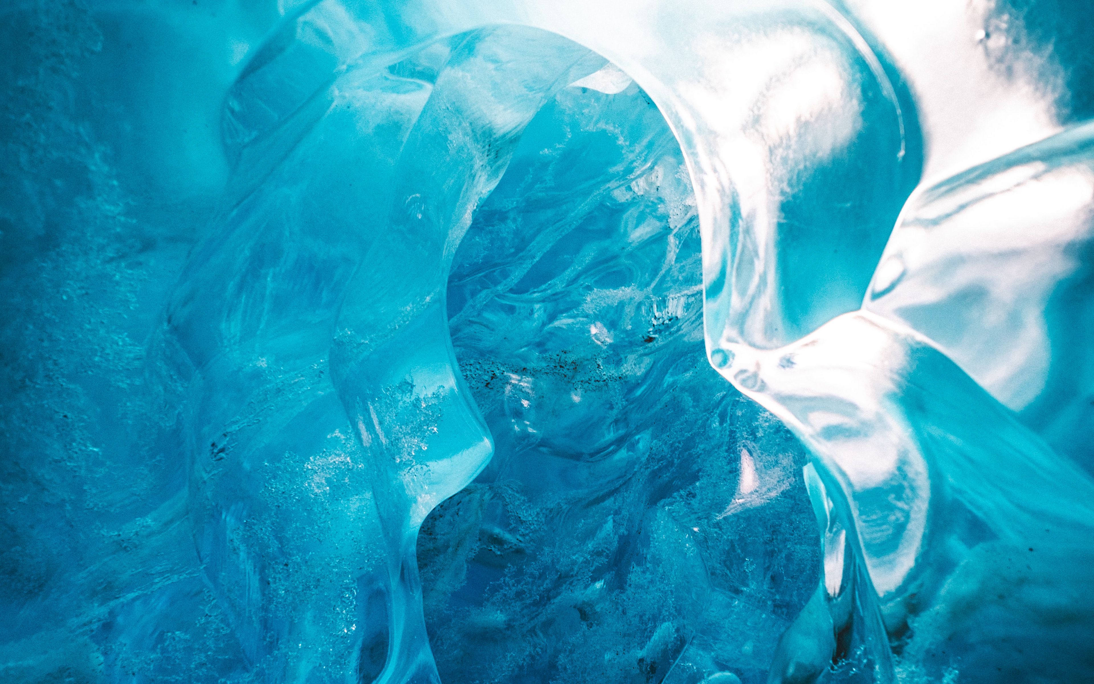 Download wallpaper 3840x2400 ice, texture, macro, blue 4k ultra hd 16: ...