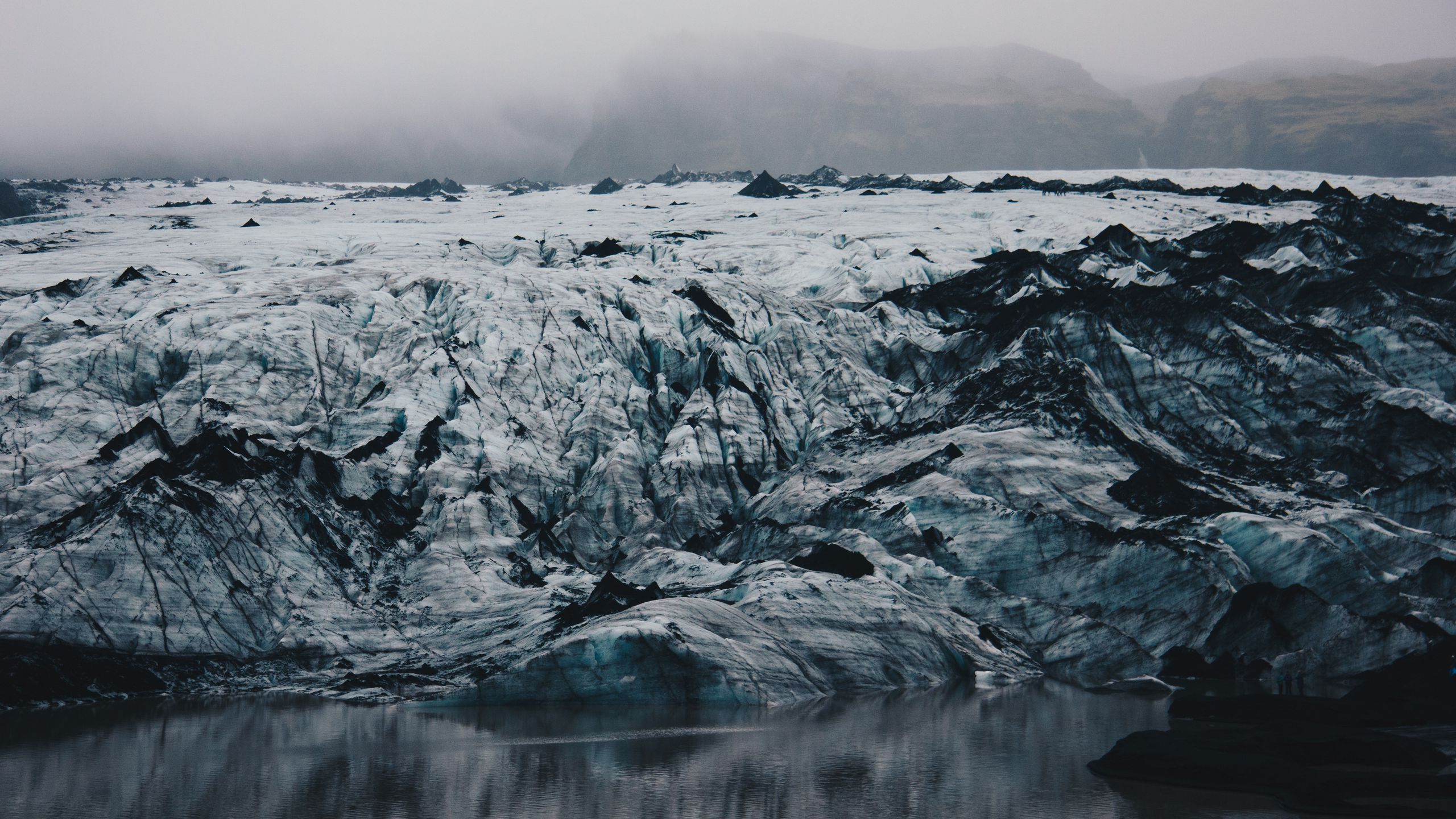 Download wallpaper 2560x1440 iceland, ice floes, ice, shore widescreen ...