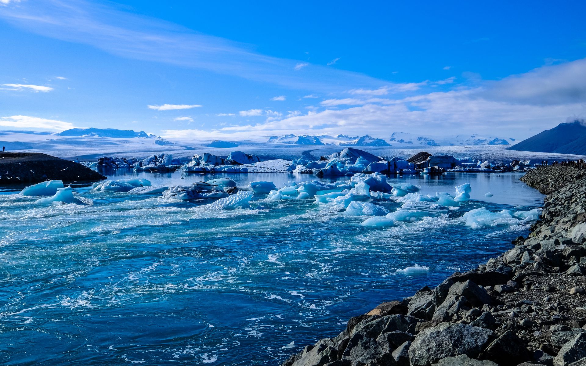 Download wallpaper 1920x1200 iceland, ice, ocean, shore widescreen 16: ...