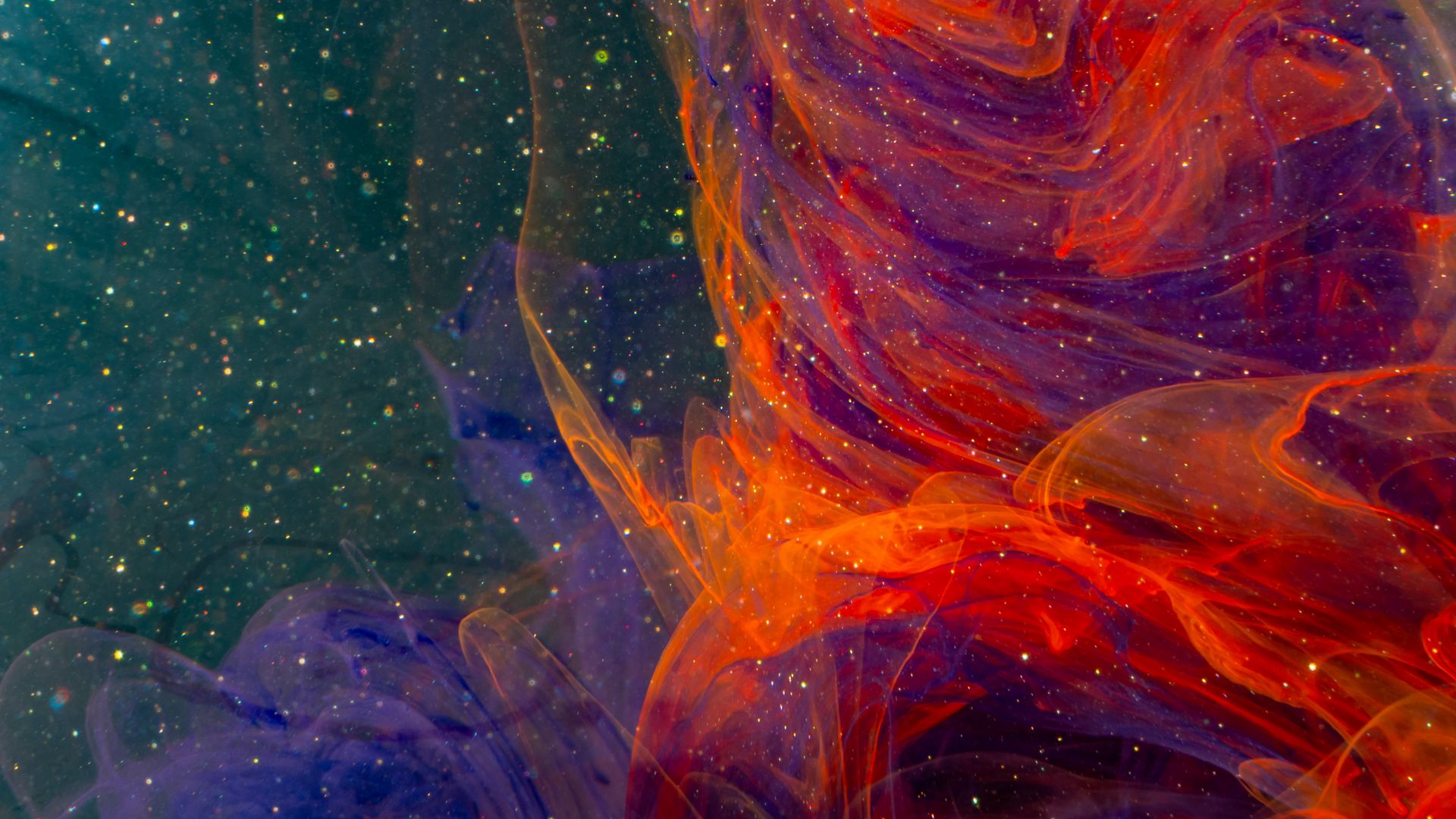 Download wallpaper 1920x1080 ink, paint, liquid, water, particles full ...