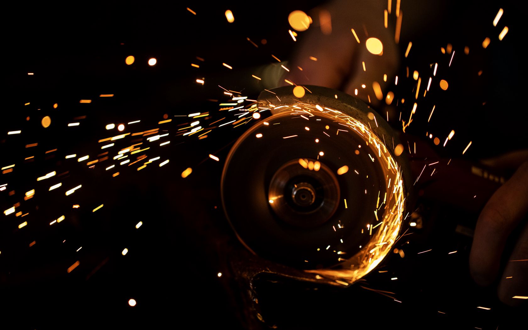Download wallpaper 1680x1050 grinder, sparks, dark widescreen 16:10 hd ...