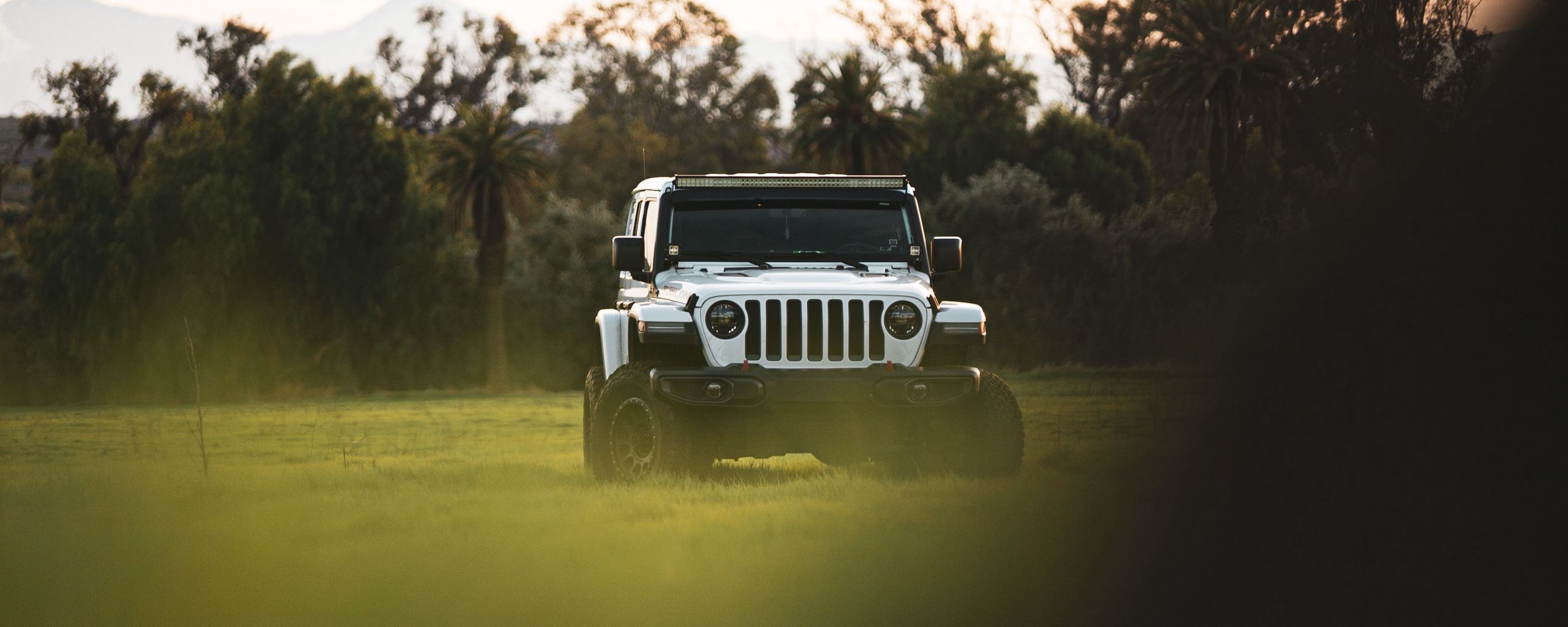 Download wallpaper 2560x1024 jeep wrangler, jeep, car, suv, white ...