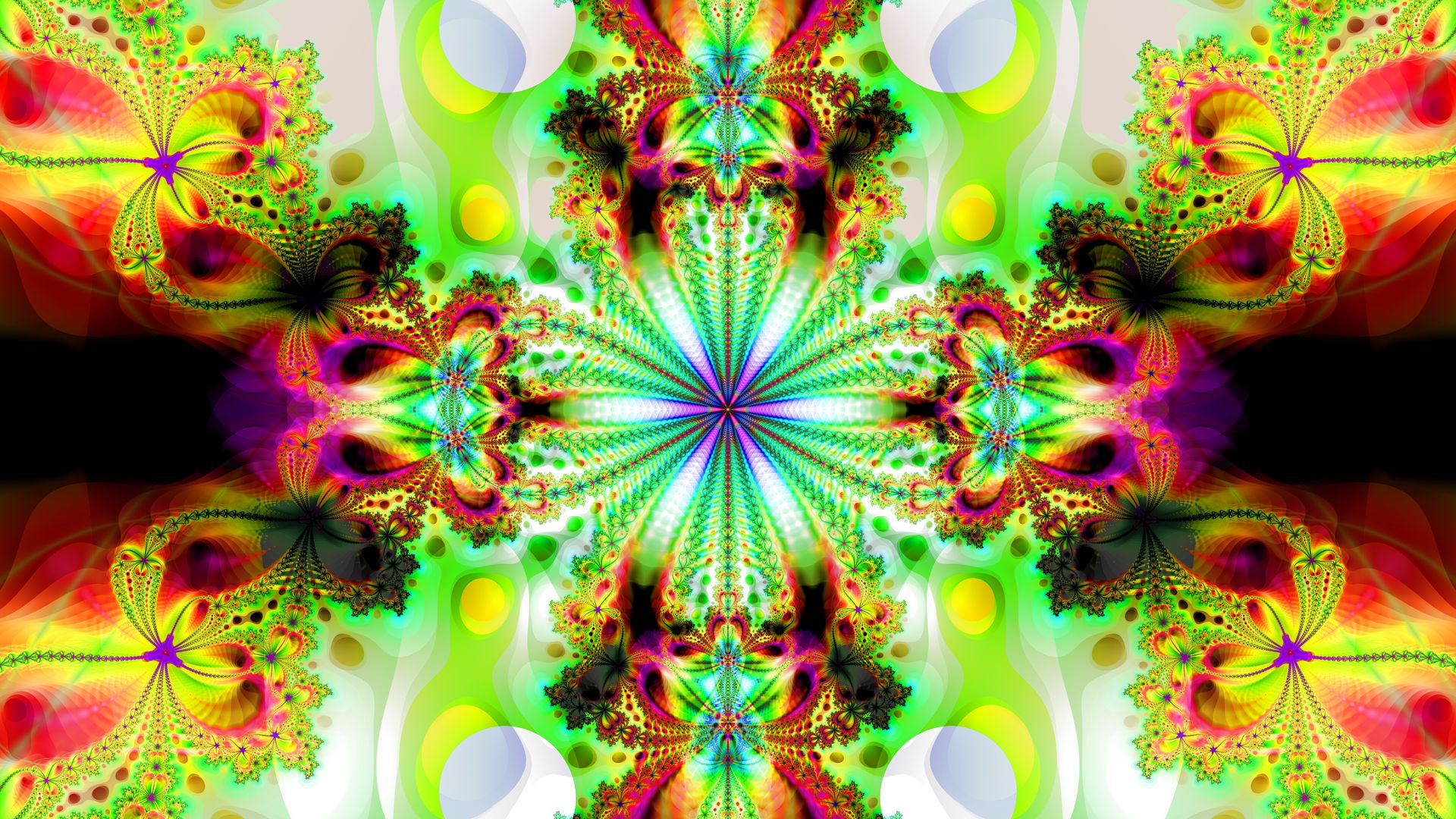 Download wallpaper 1920x1080 kaleidoscope, fractal, shapes, abstraction ...