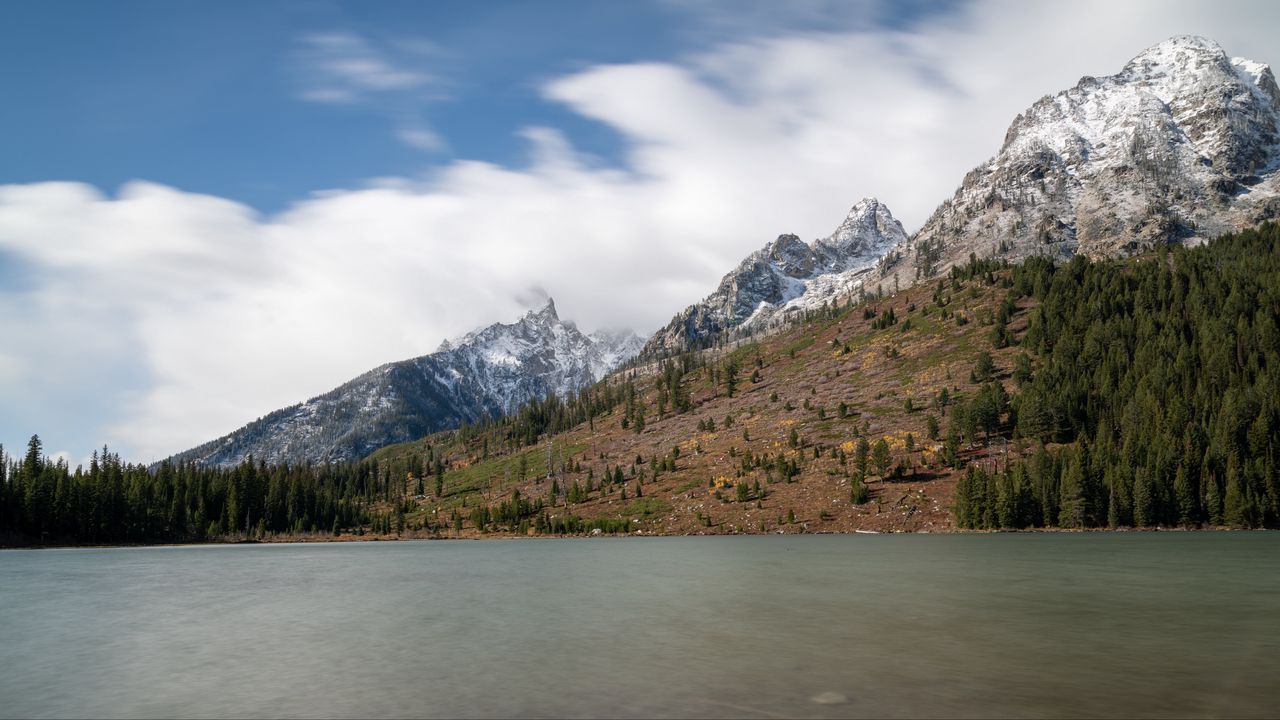 Wallpaper lake, mountains, shore, landscape, nature hd, picture, image