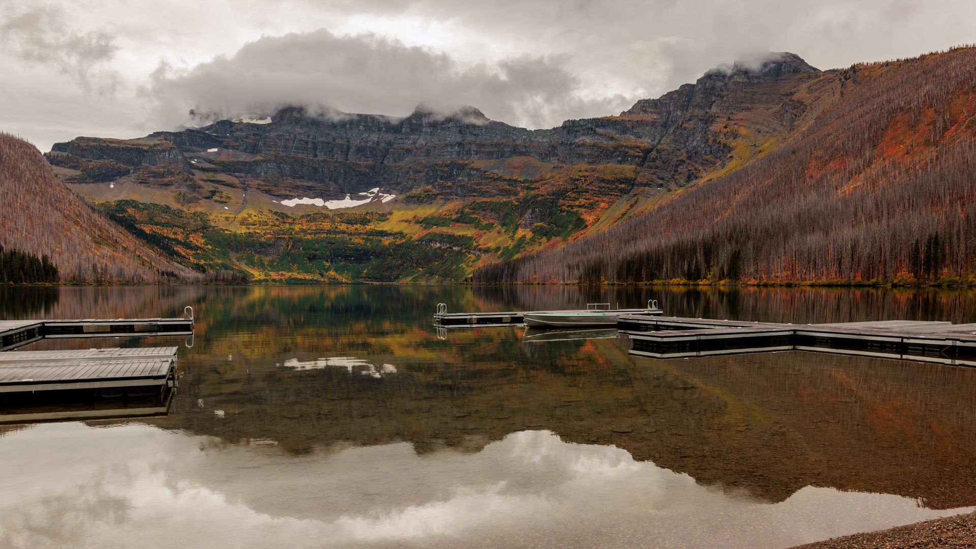 Download wallpaper 1920x1080 lake, pier, mountains, reflection full hd ...