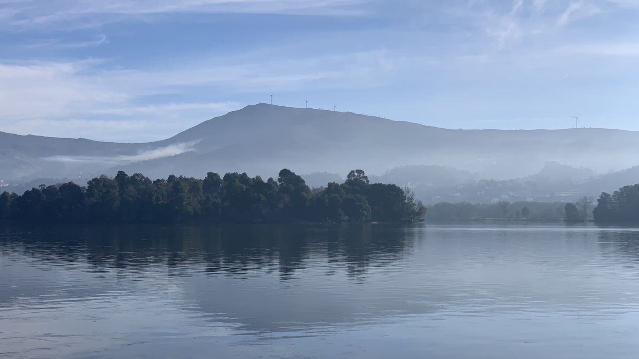 Wallpaper lake, trees, fog, landscape, nature hd, picture, image