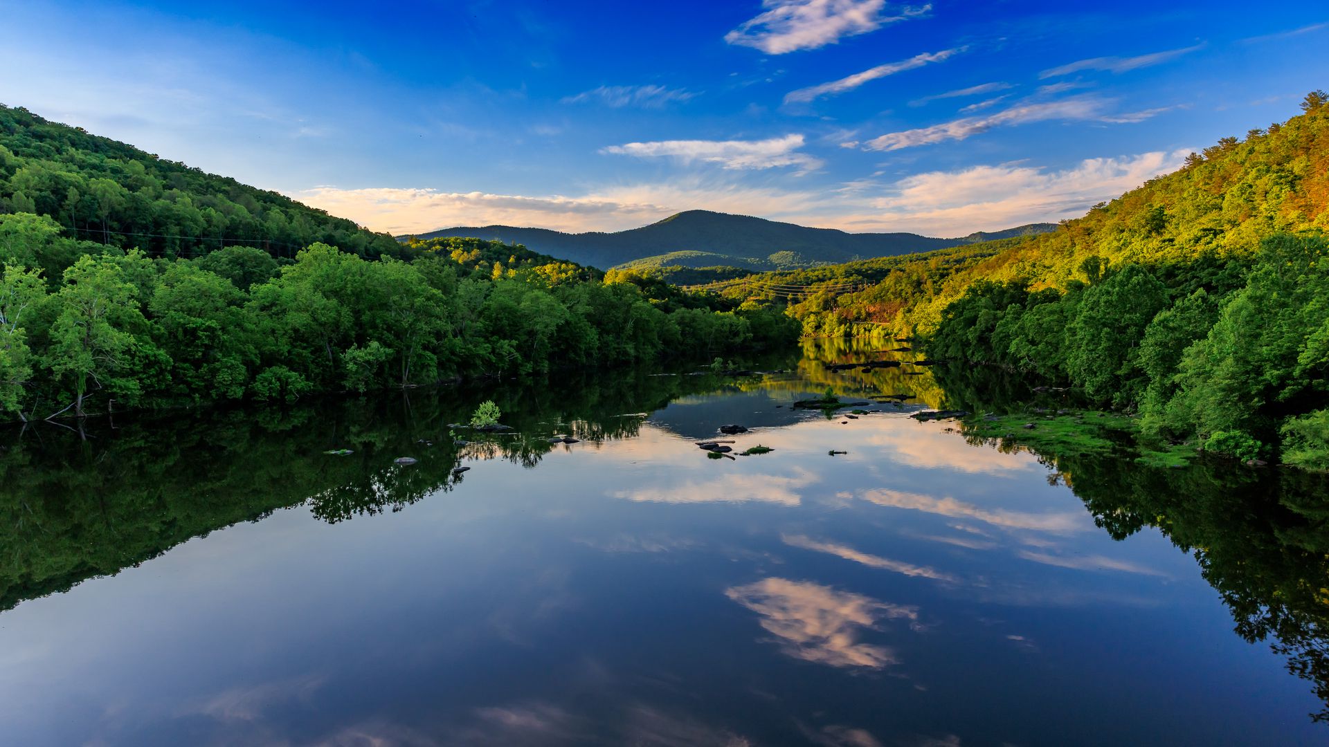 Download wallpaper 1920x1080 lake, trees, sky, clouds, nature full hd ...