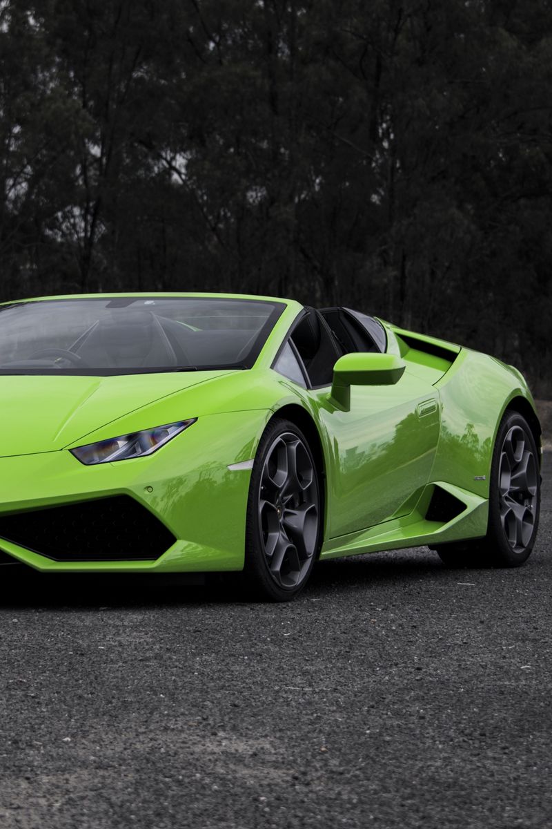 Download wallpaper 800x1200 lamborghini, huracan, lp610-4, green, side ...