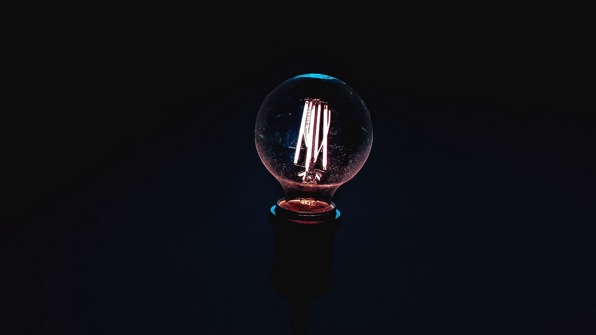 Download wallpaper 1920x1080 lamp, electricity, light, black background ...