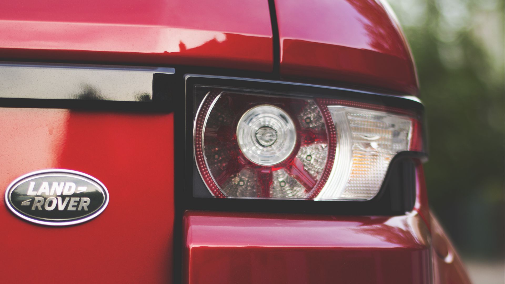 Download wallpaper 1920x1080 land rover, car, red, rear view ...