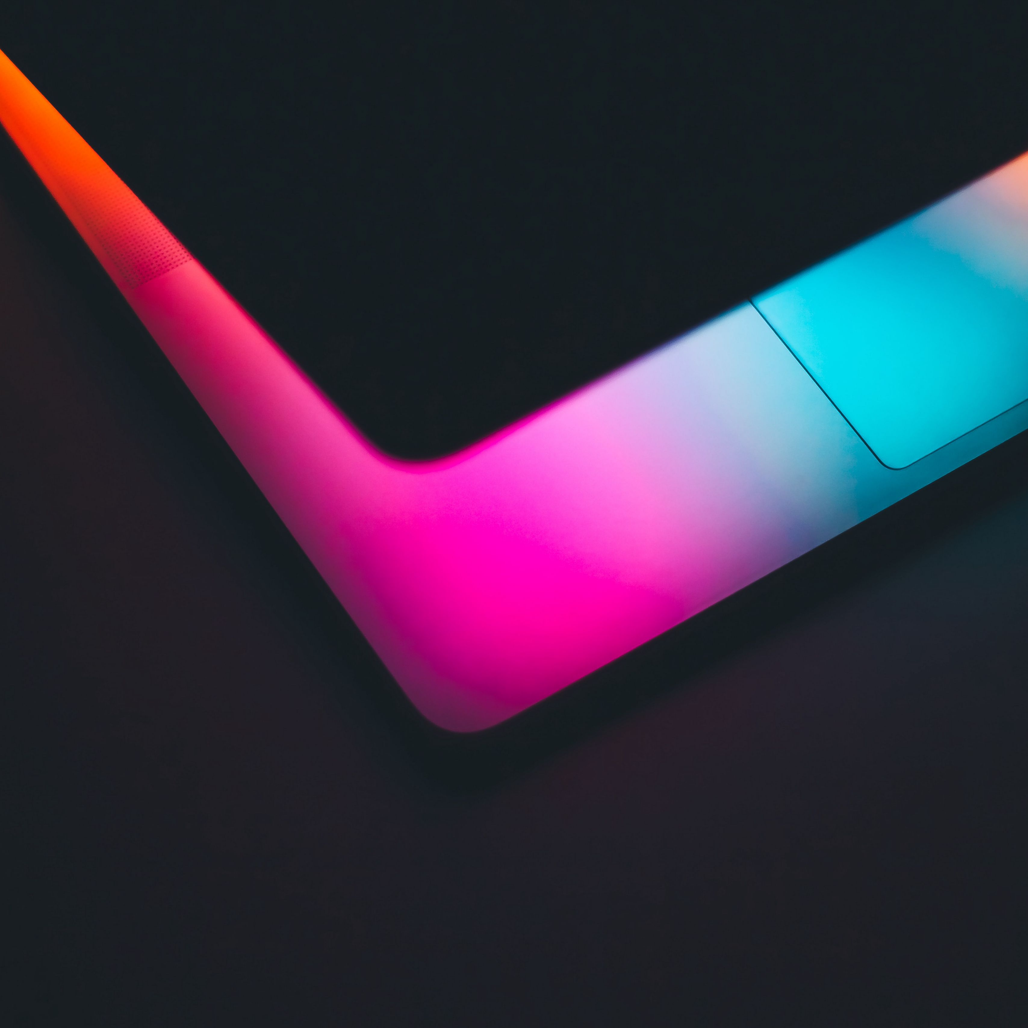 Download wallpaper 3415x3415 laptop, dark, backlight, colorful ipad pro ...