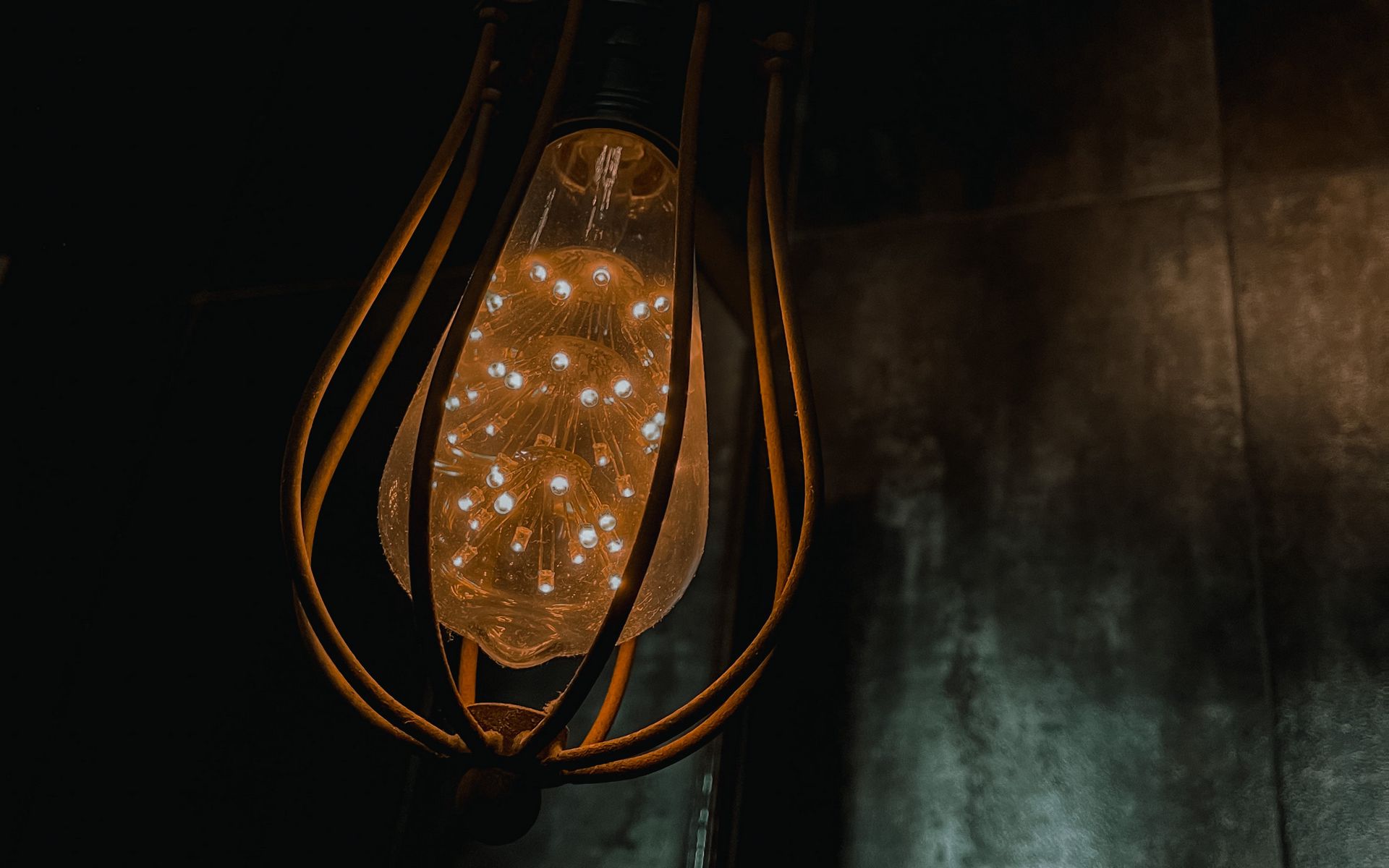 Download wallpaper 1920x1200 leds, lamp, light, electricity, dark ...