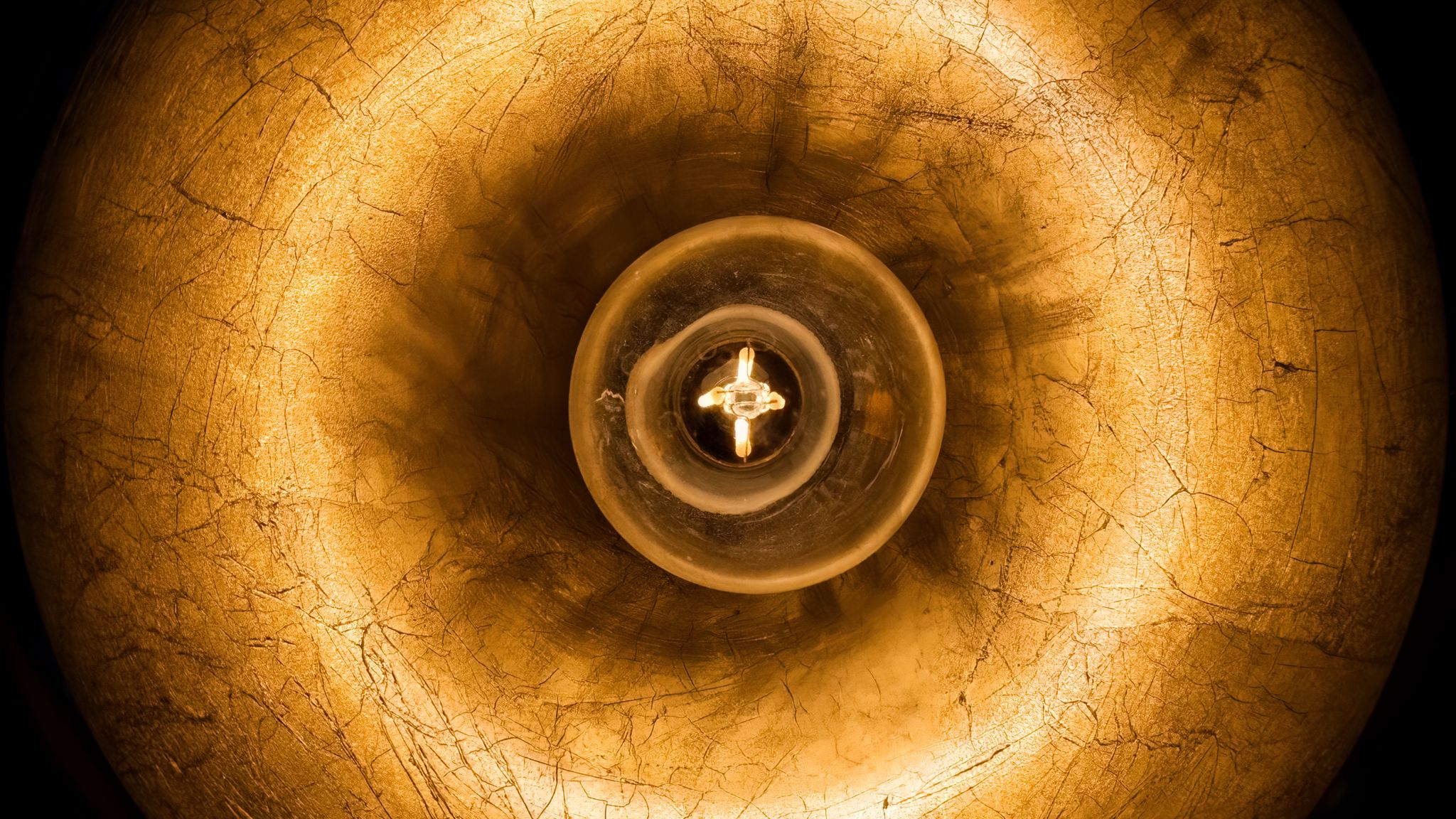 Download wallpaper 2048x1152 light bulb, light, lamp, bottom view ...