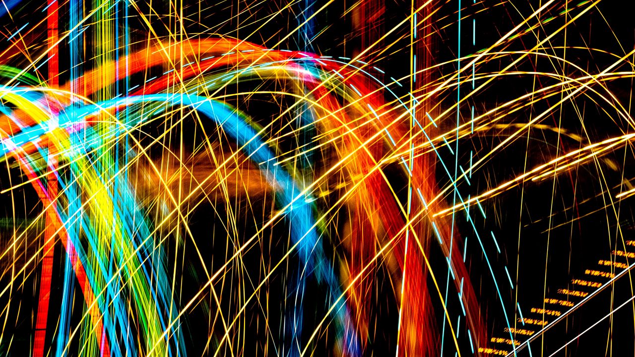 Wallpaper light, lines, colorful, abstraction, long exposure hd ...