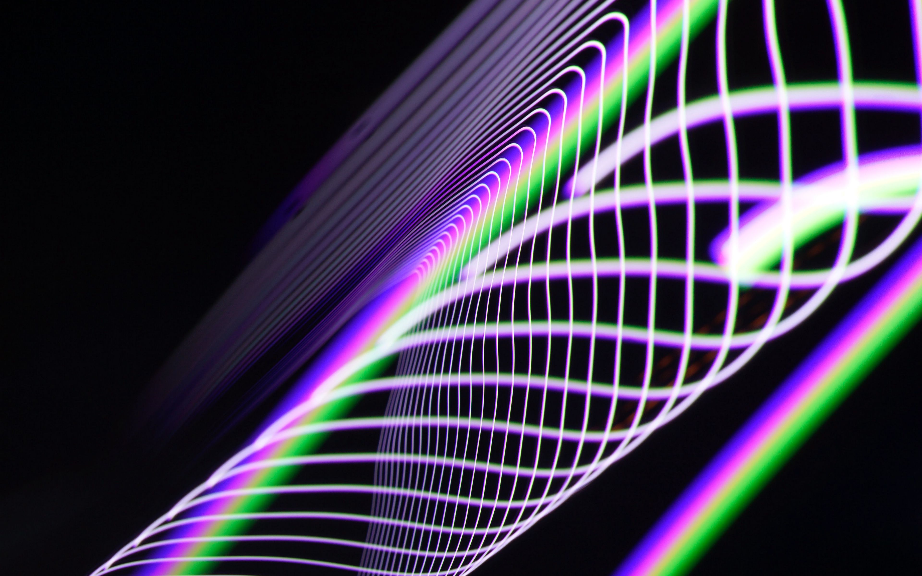 Download wallpaper 3840x2400 light, lines, freezelight, distortion ...