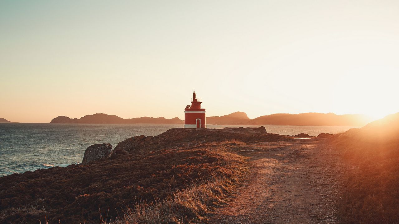 Wallpaper lighthouse, coast, rocks, road, nature hd, picture, image