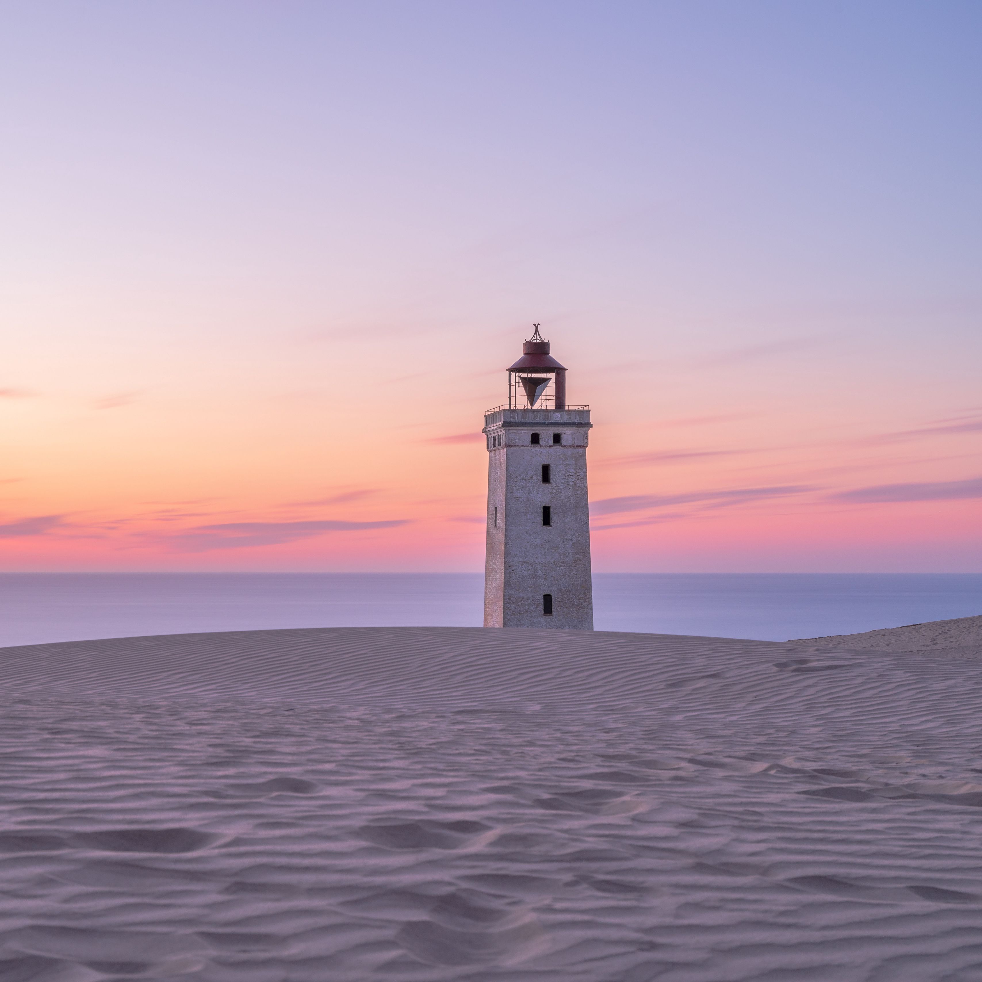 Download wallpaper 3415x3415 lighthouse, sands, relief, sea, sky ipad ...