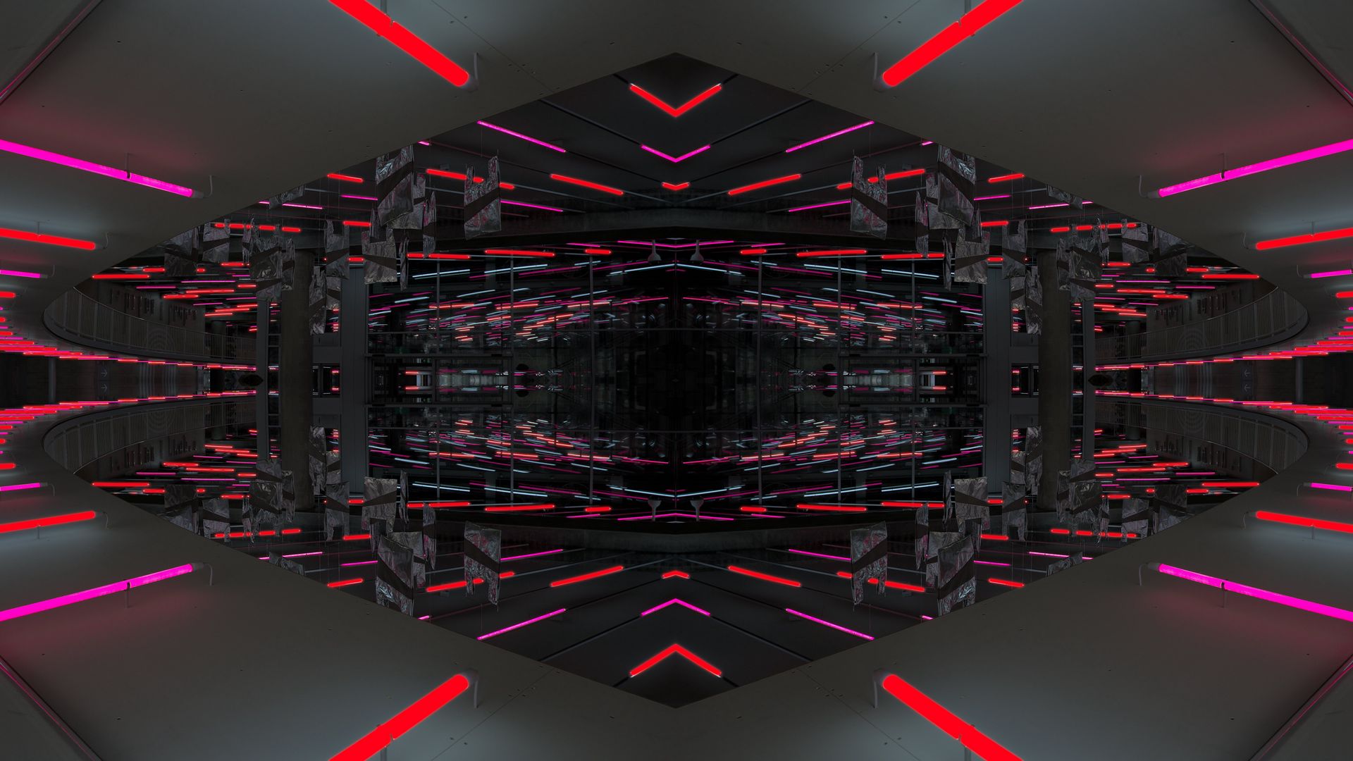 Download wallpaper 1920x1080 lines, glow, volume, shapes, abstraction ...