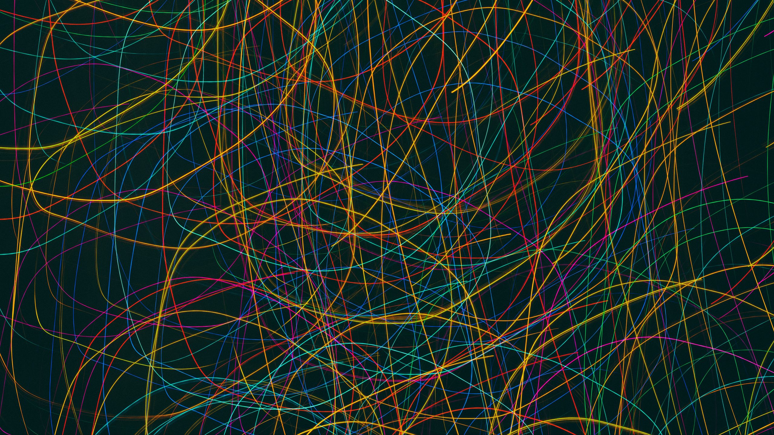 Download wallpaper 2560x1440 lines, intersection, colorful, background ...