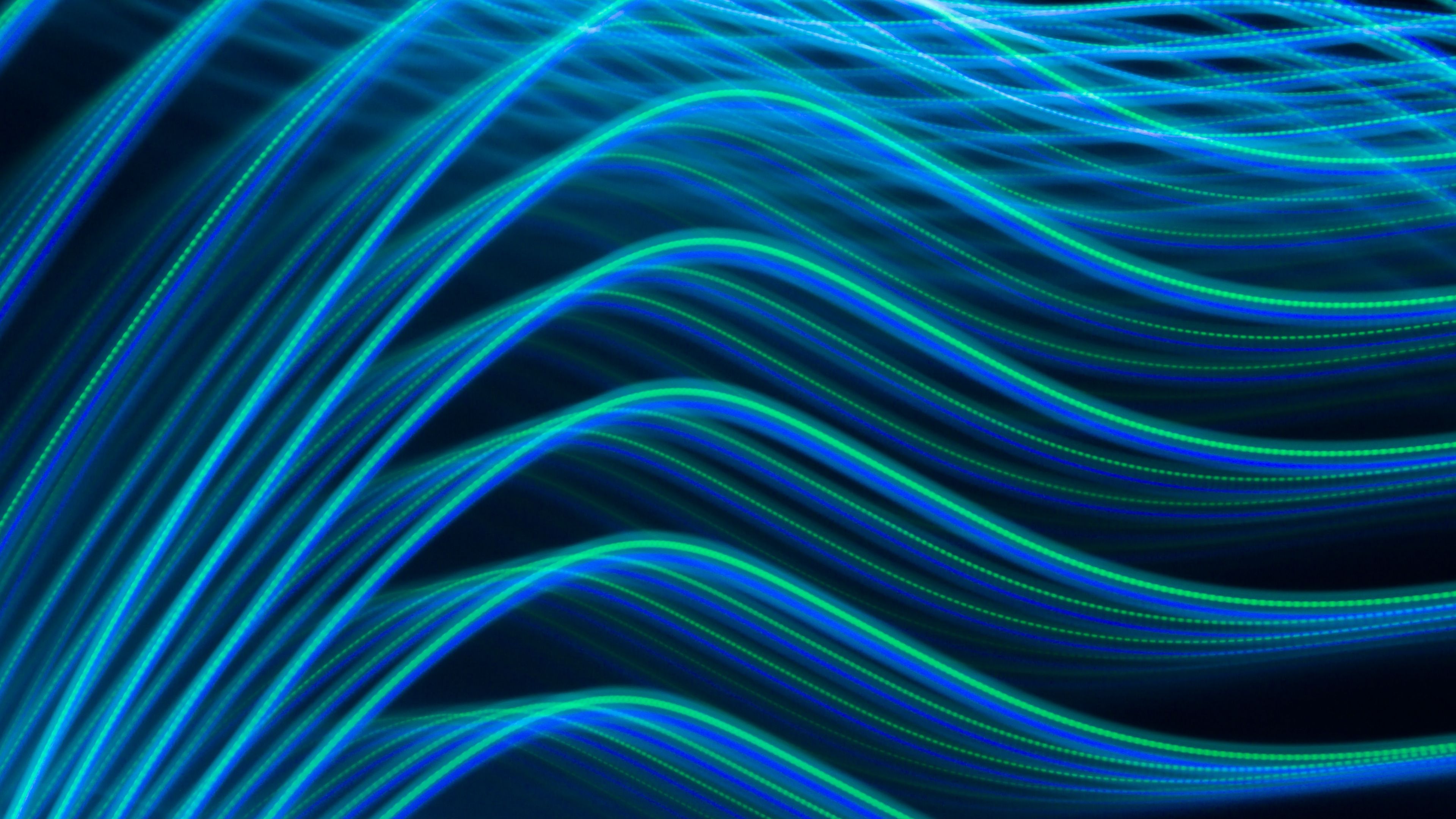Download wallpaper 3840x2160 lines, stripes, neon, wavy 4k uhd 16:9 hd ...