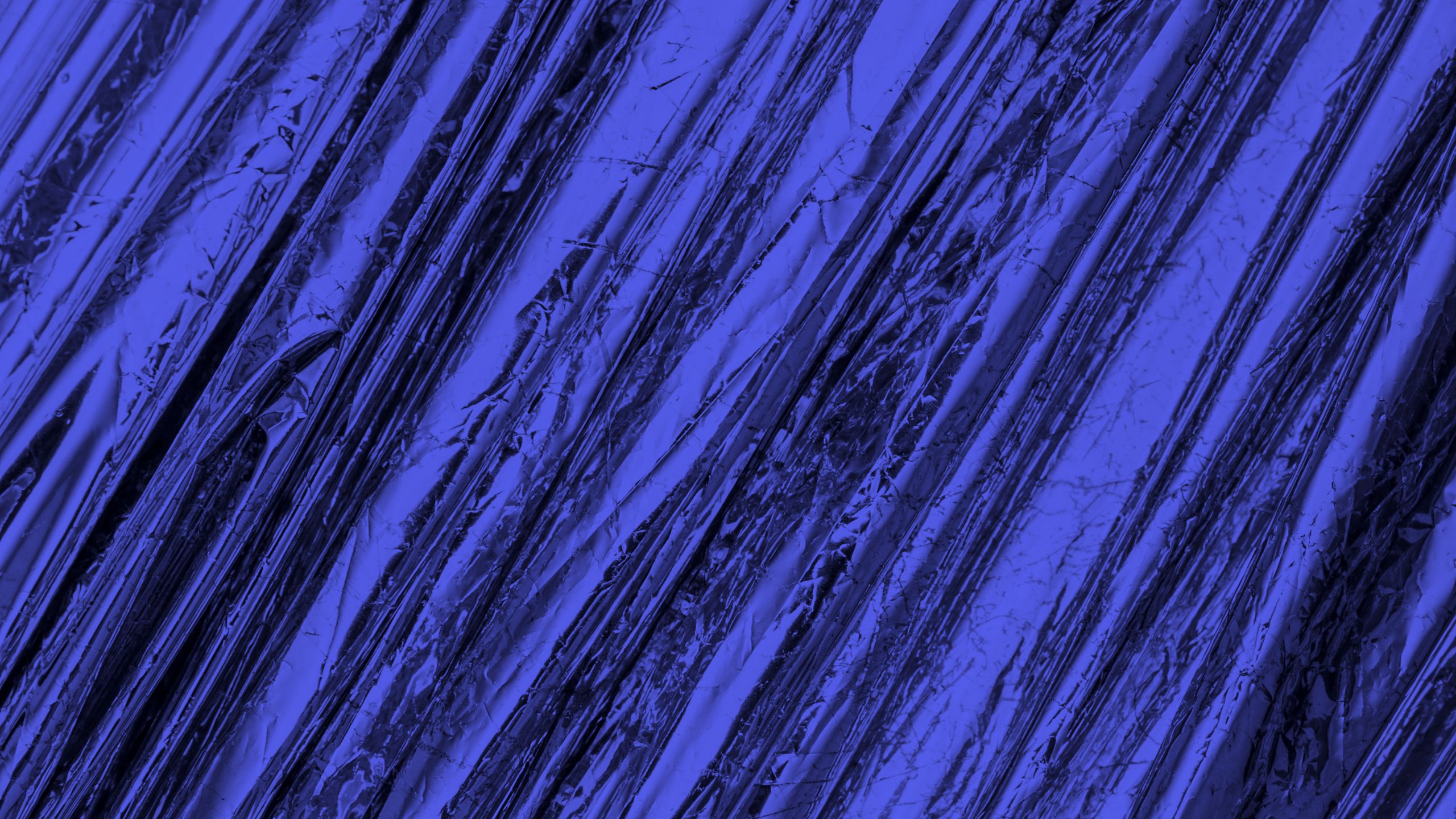 Download wallpaper 2560x1440 foil, folds, slope, texture, blue ...