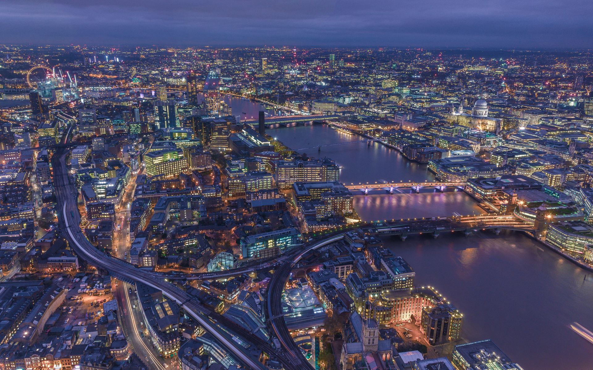 Download wallpaper 1920x1200 london, united kingdom, night city, top ...