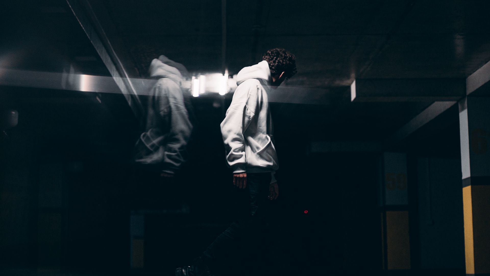 Download wallpaper 1920x1080 man, motion, blur, light, long exposure ...