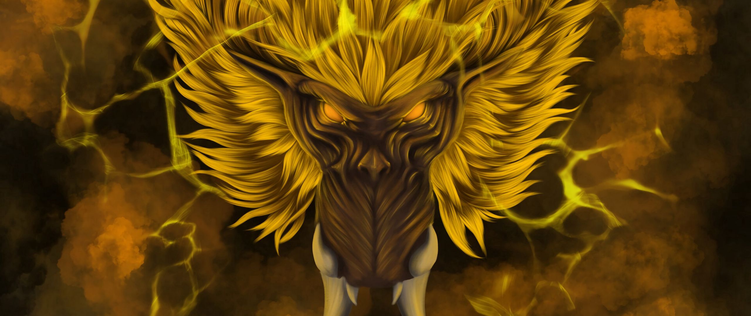 Download wallpaper 2560x1080 beast, art, fangs dual wide 1080p hd ...