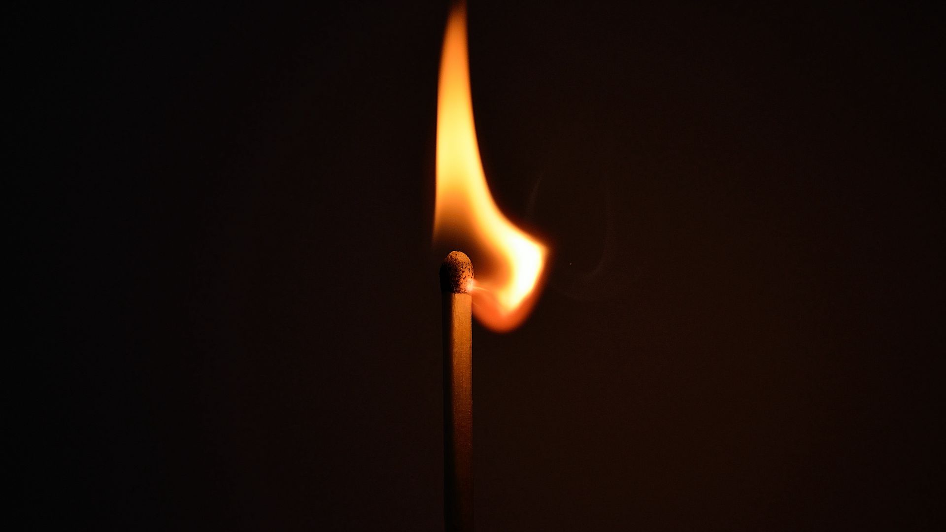 Download wallpaper 1920x1080 match, fire, sulfur, dark background full ...