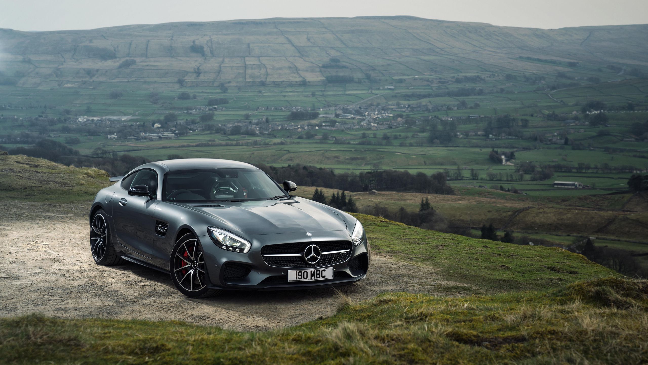 Download wallpaper 2560x1440 mercedes, amg, gt s, gray, side view ...