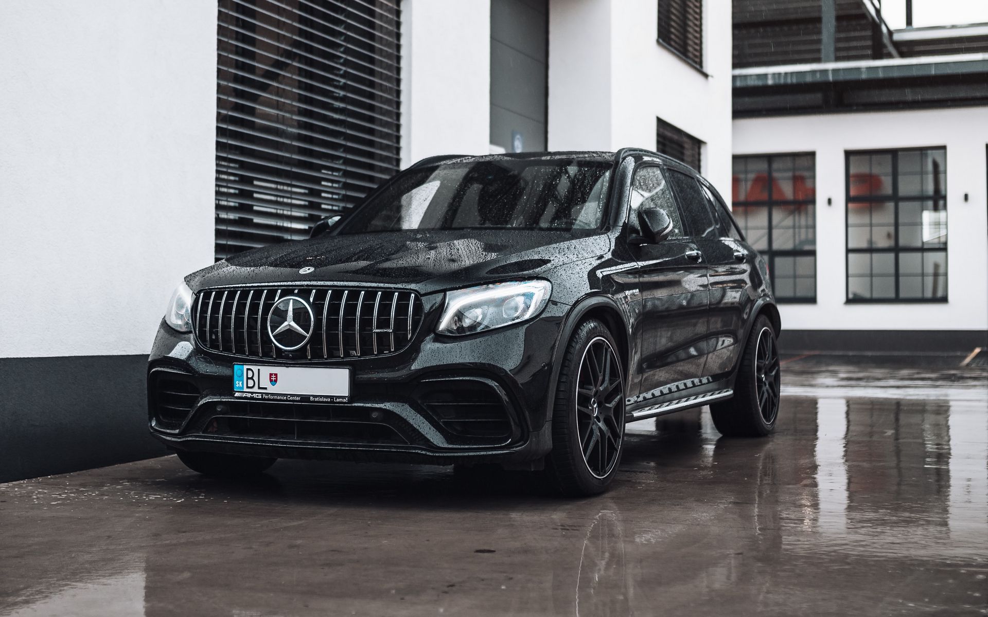 Download wallpaper 1920x1200 mercedes, car, front view, black ...