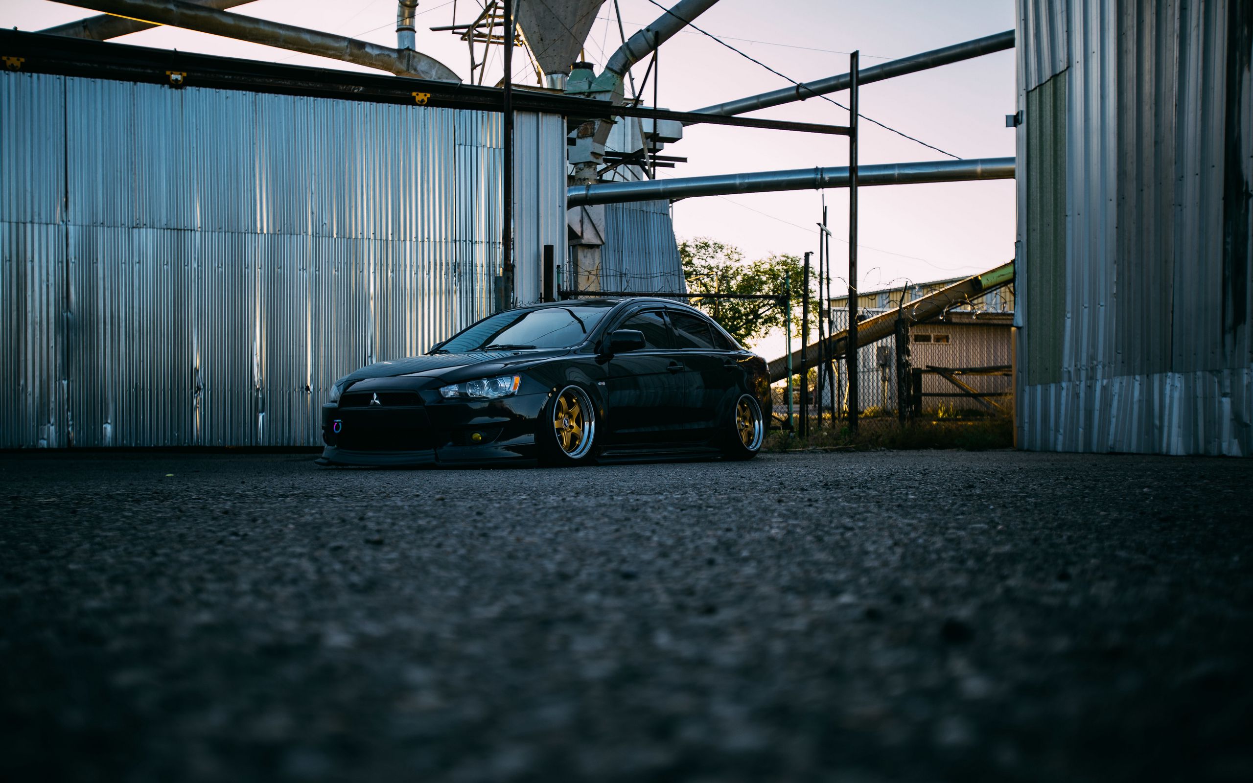 Download wallpaper 2560x1600 mitsubishi, lancer, black, side view ...