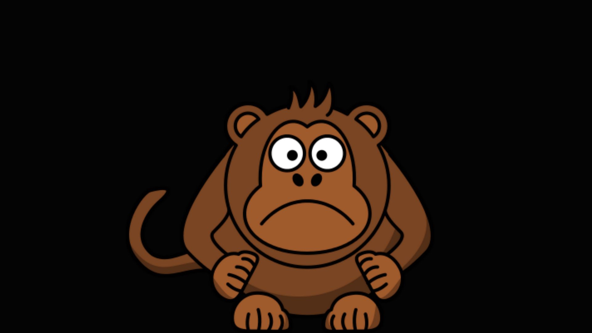 Download wallpaper 1920x1080 monkey, funny, art, vector full hd, hdtv ...
