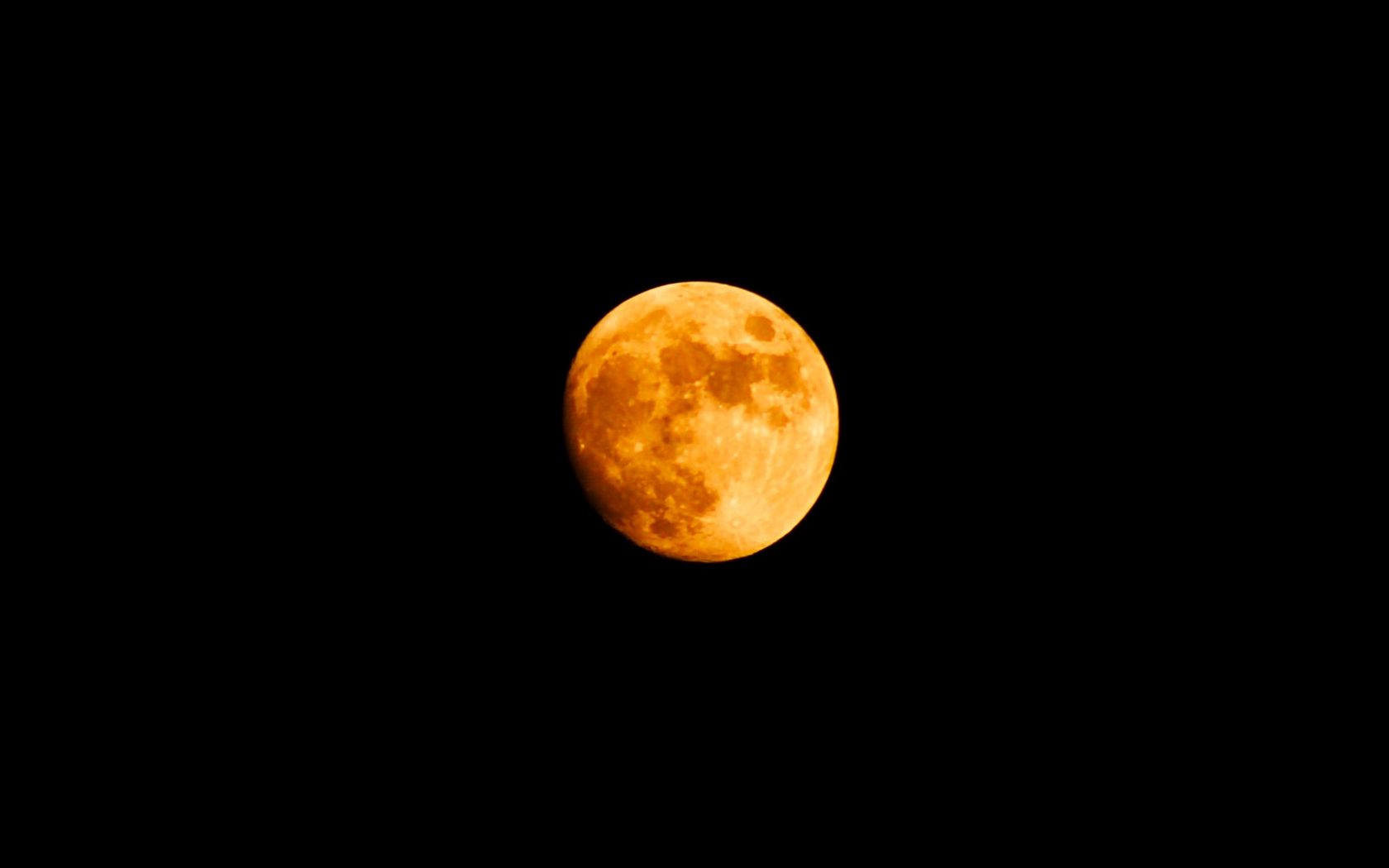 Download wallpaper 1680x1050 moon, black, night, yellow widescreen 16: ...
