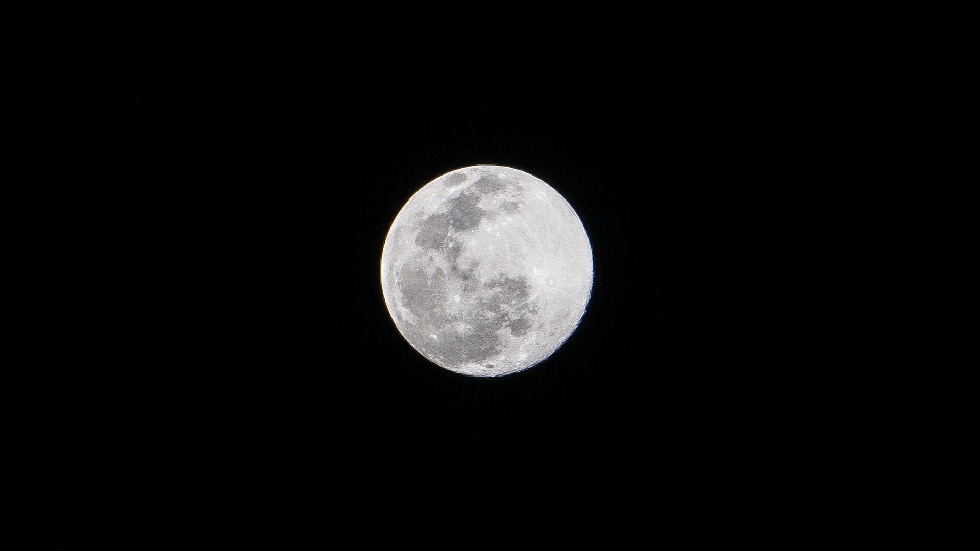 Download wallpaper 1920x1080 moon, full moon, night, bw full hd, hdtv ...