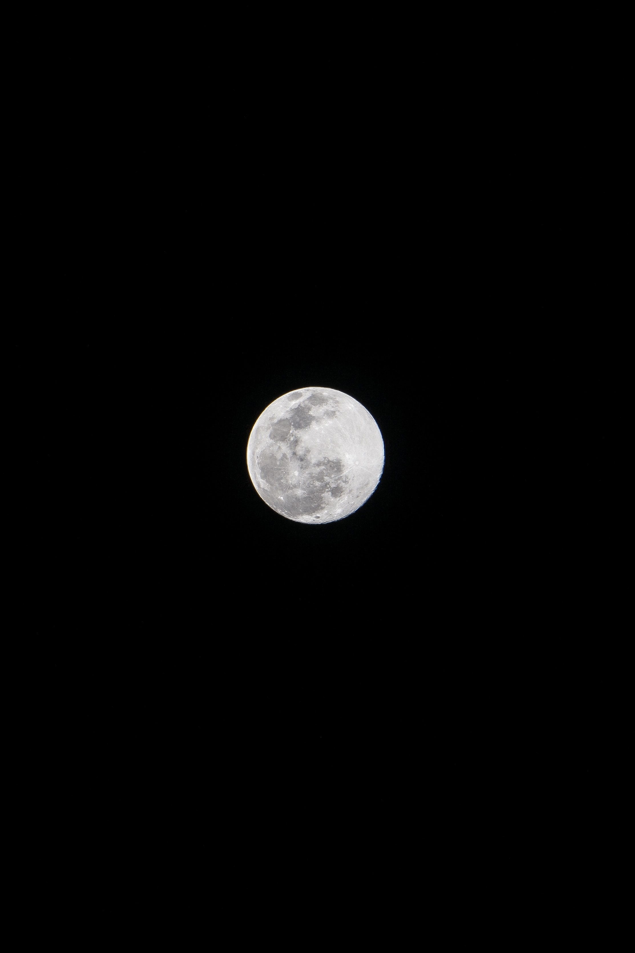 Download wallpaper 2225x3338 moon, full moon, night, bw hd background