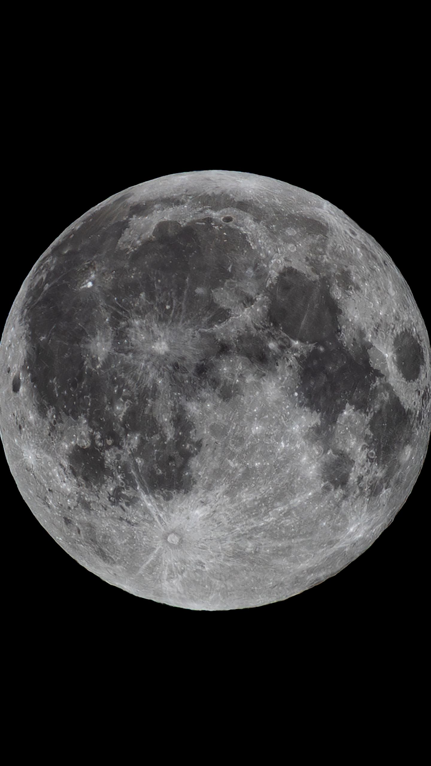 Download wallpaper 1440x2560 moon, satellite, space, dark, gray qhd ...
