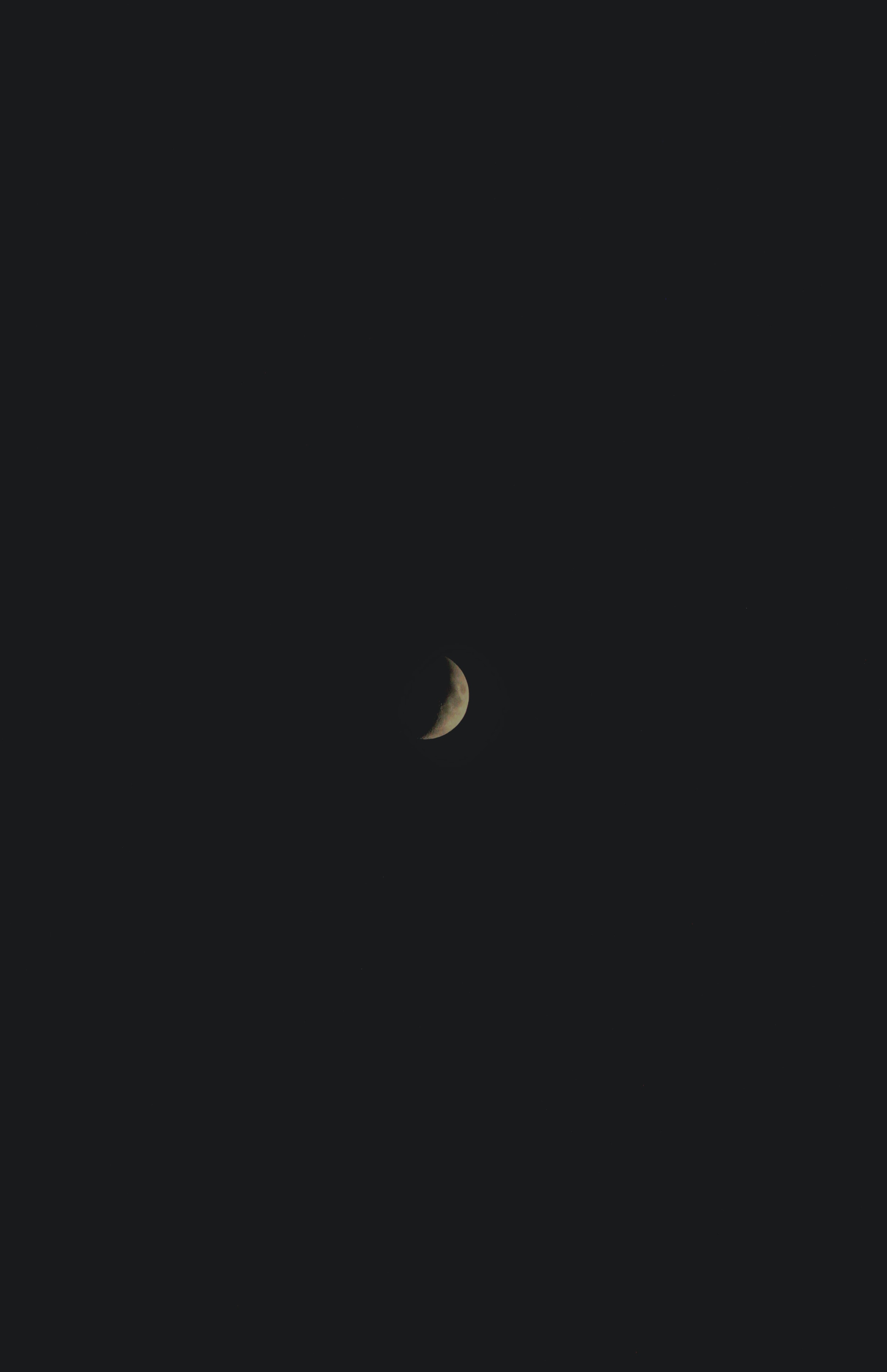 Download wallpaper 2970x4594 moon, shadow, black, sky, dark hd background
