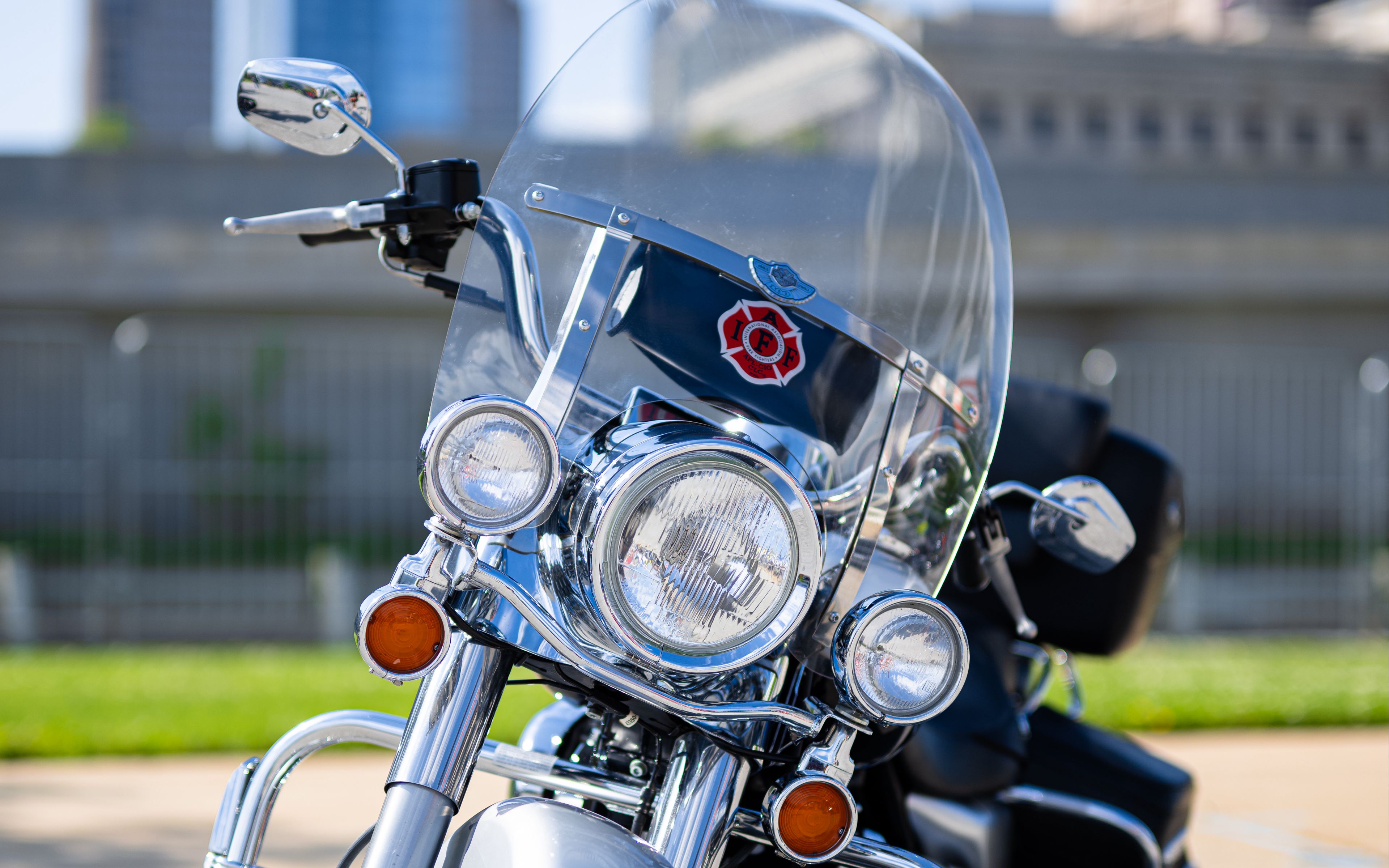 Download wallpaper 3840x2400 motorcycle, bike, handlebar, front view 4k ...
