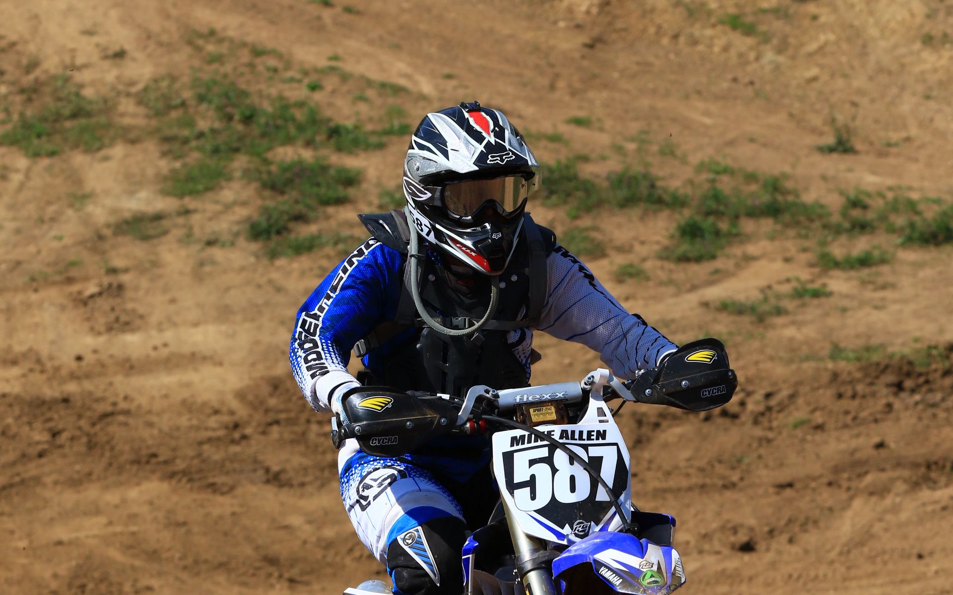 Download wallpaper 1920x1200 motorcycle, bike, motorcyclist, blue ...