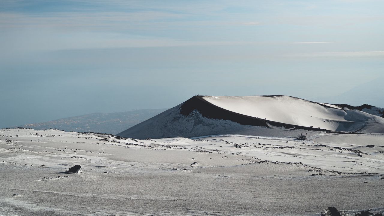 Wallpaper mountain, hill, snow, winter, nature hd, picture, image